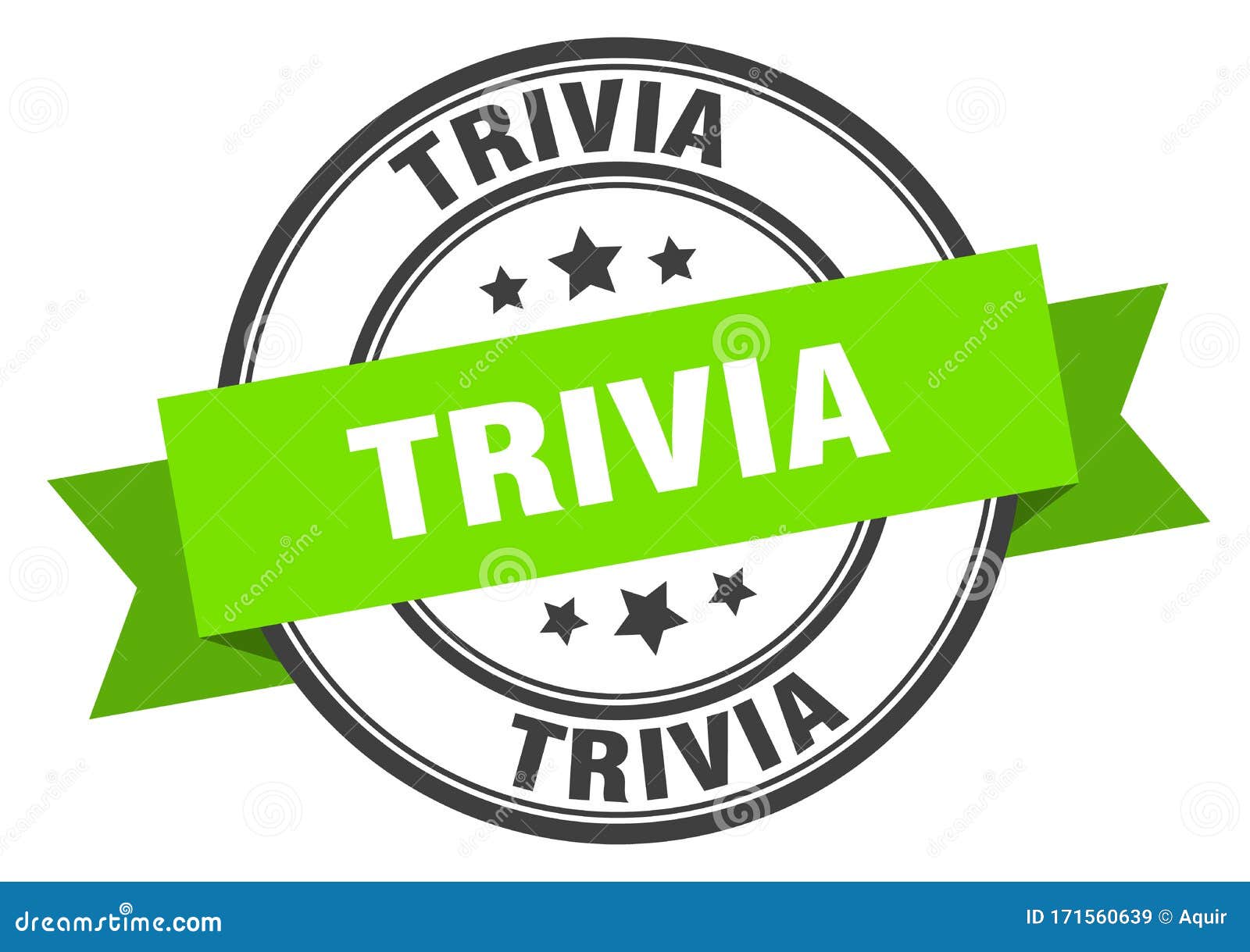 Trivia Label. Trivia Round Band Sign Stock Vector - Illustration of ...