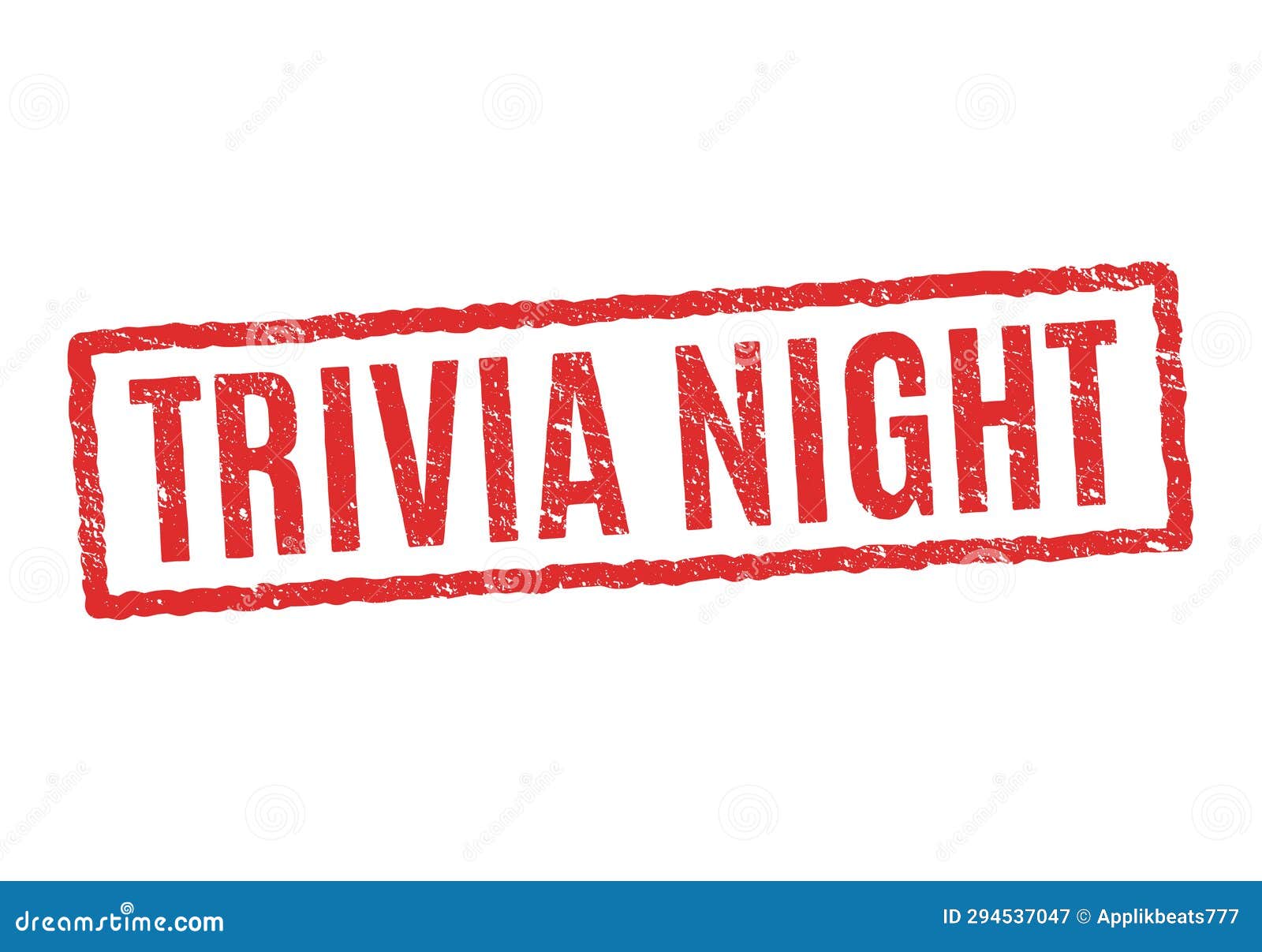 Trivia Night Background Stamp Quiz Illustration Design Stock Vector ...
