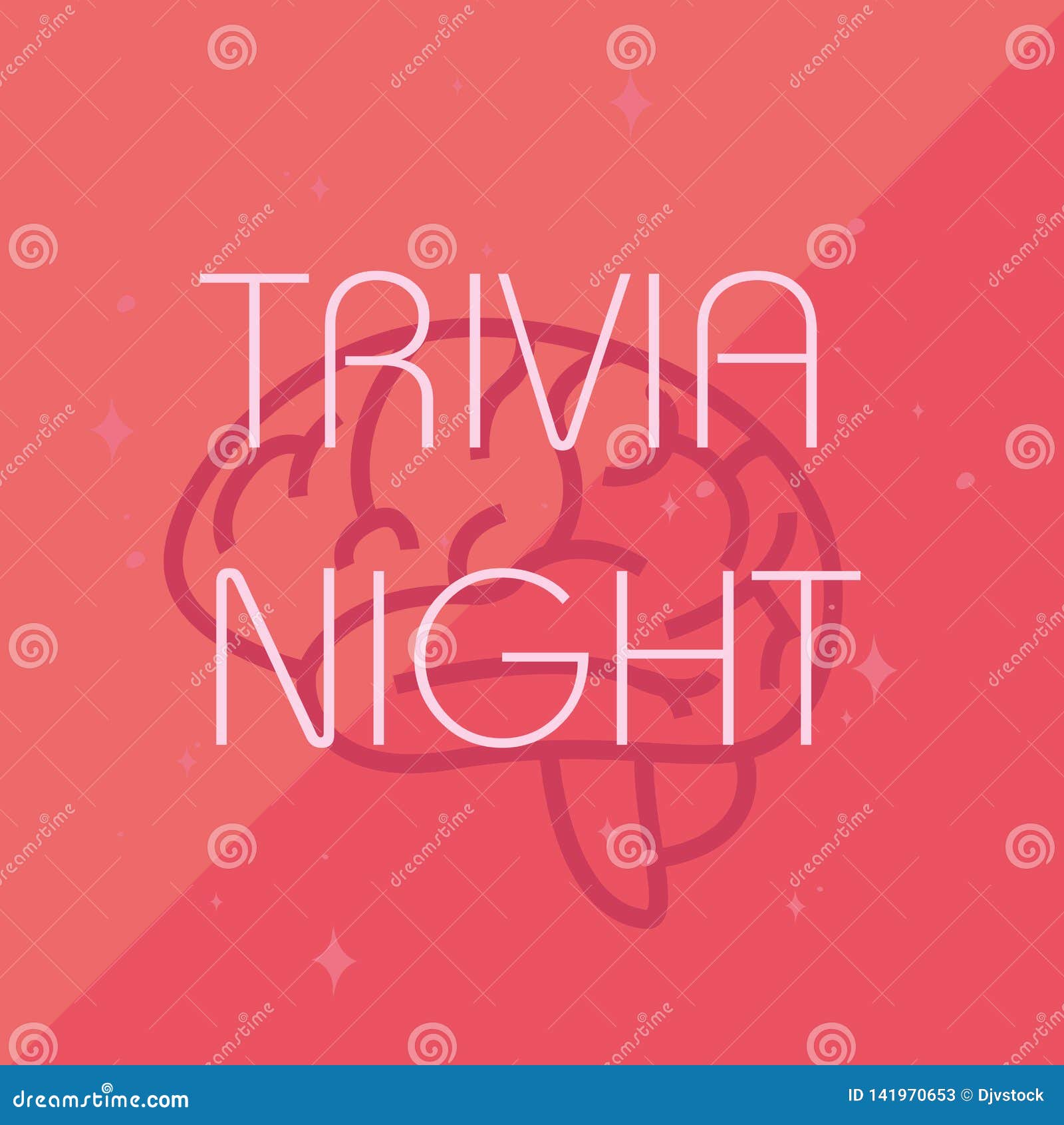 Trivia night design stock vector. Illustration of poster - 141970653