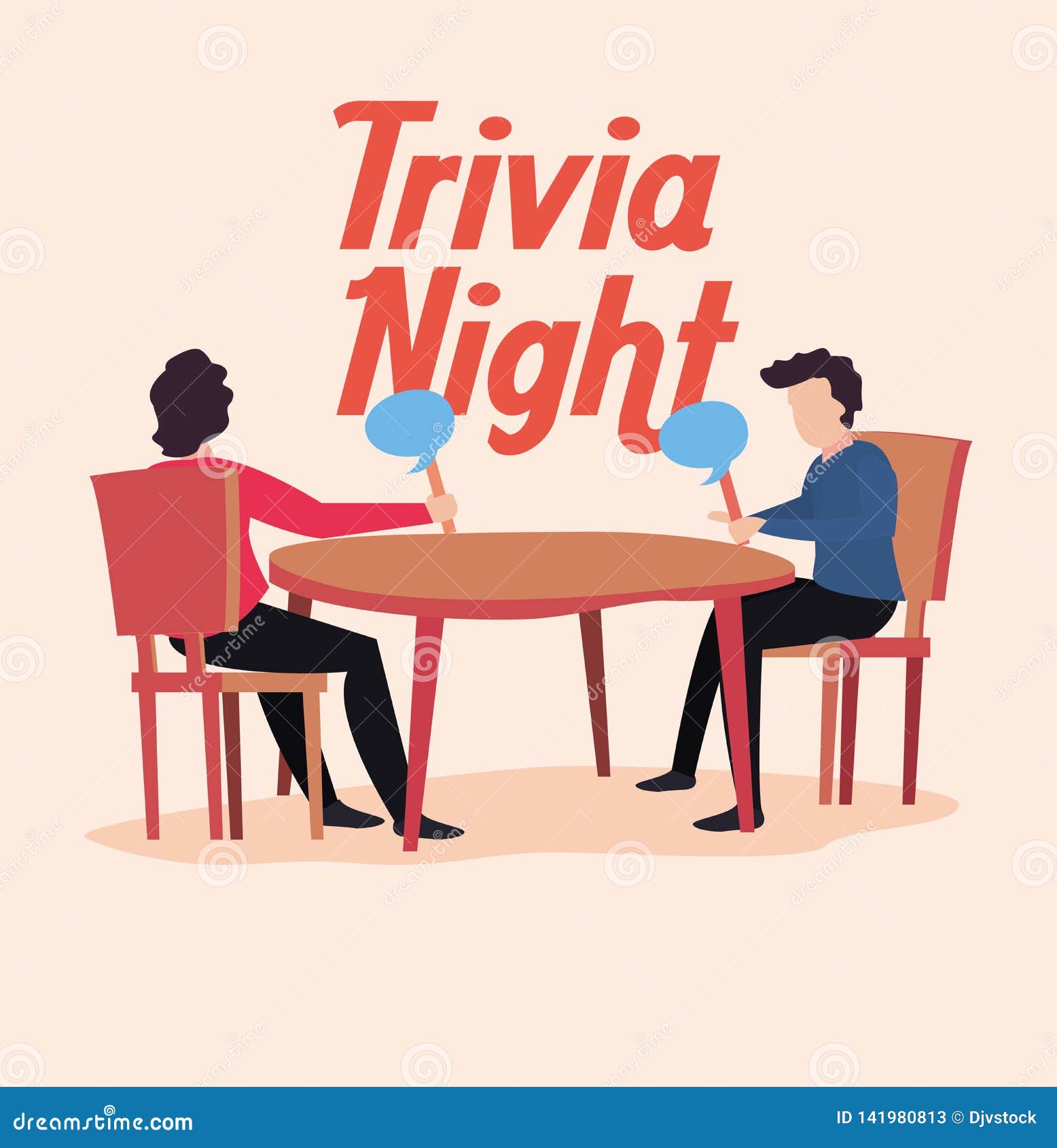 Trivia night design stock vector. Illustration of words - 141980813