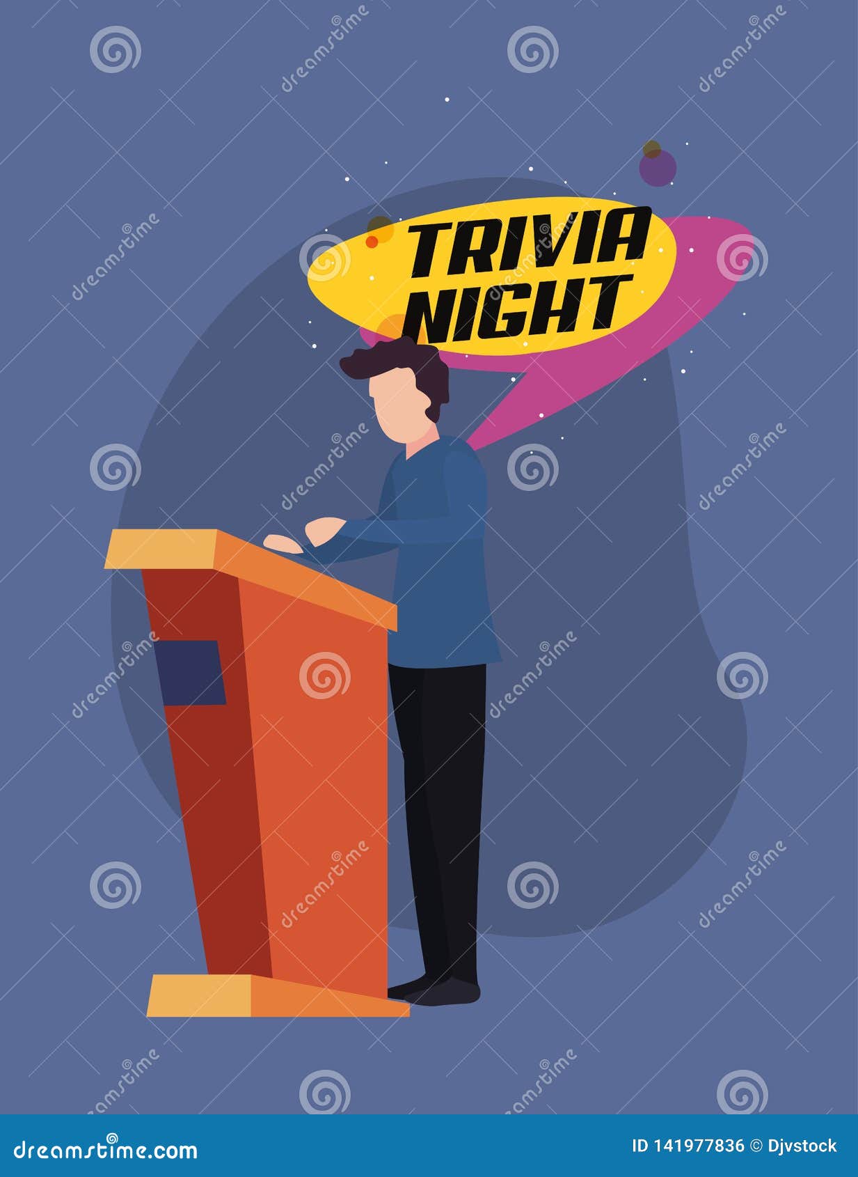 Trivia night design stock vector. Illustration of icon - 141977836