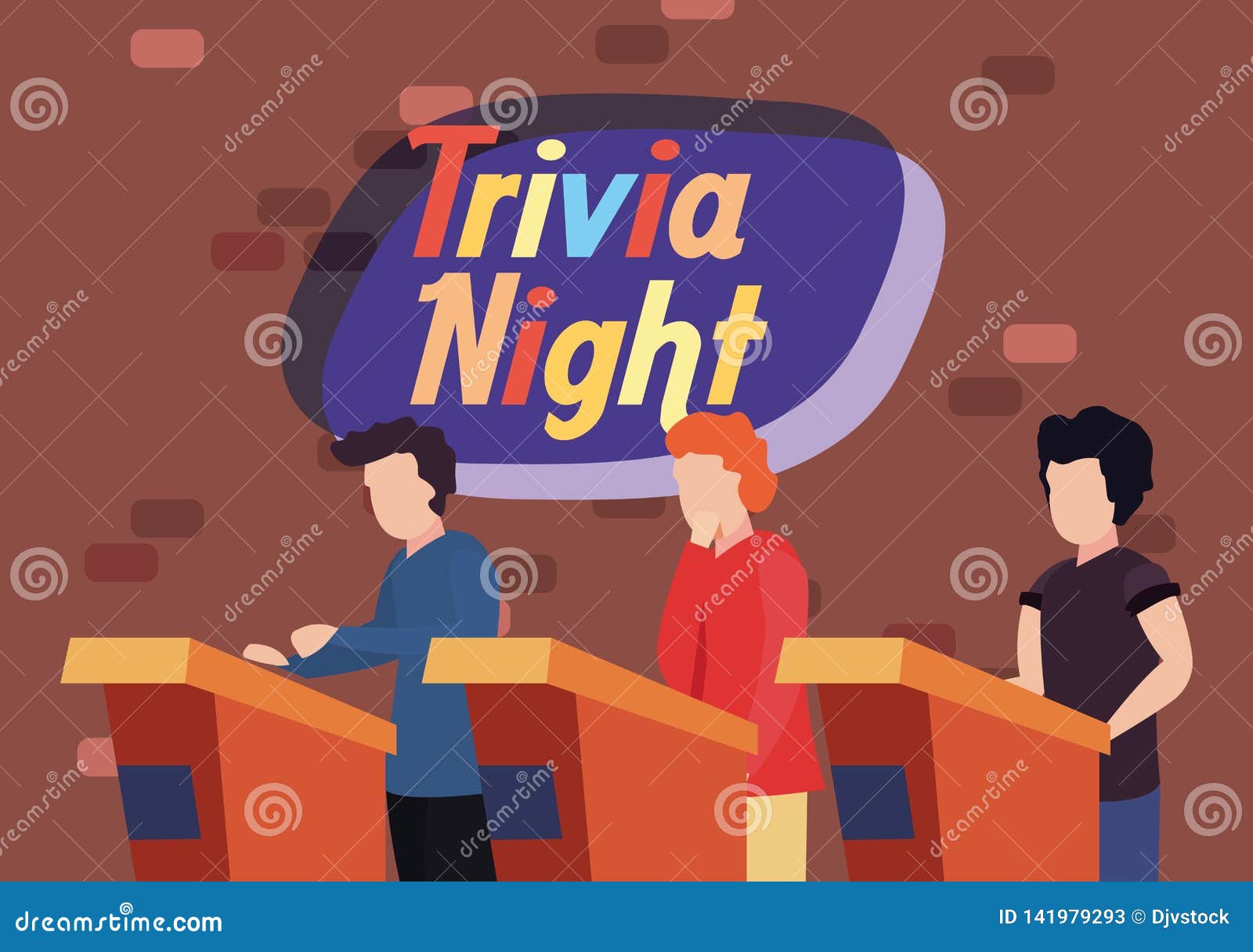 Trivia night design stock vector. Illustration of system - 141979293