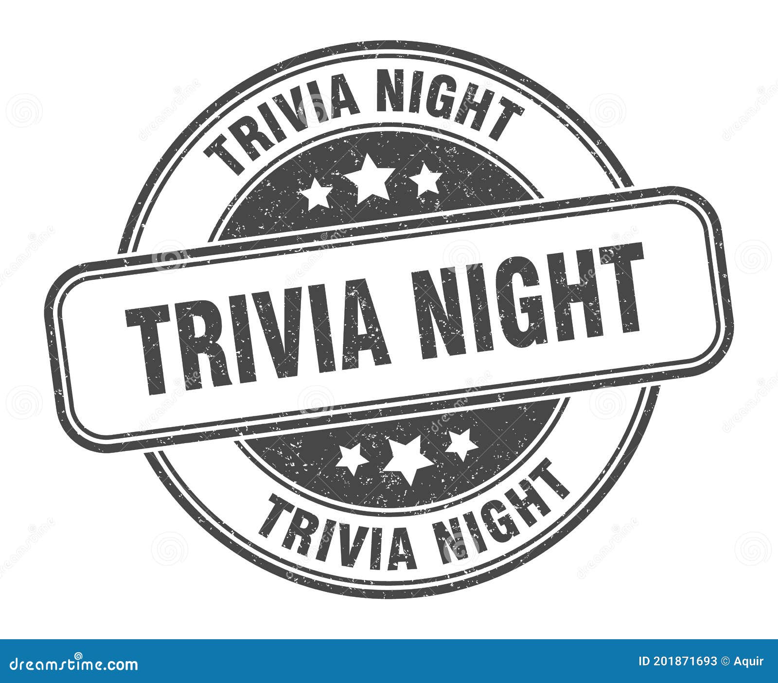 Trivia Night Stamp. Trivia Night Round Grunge Sign Stock Vector ...