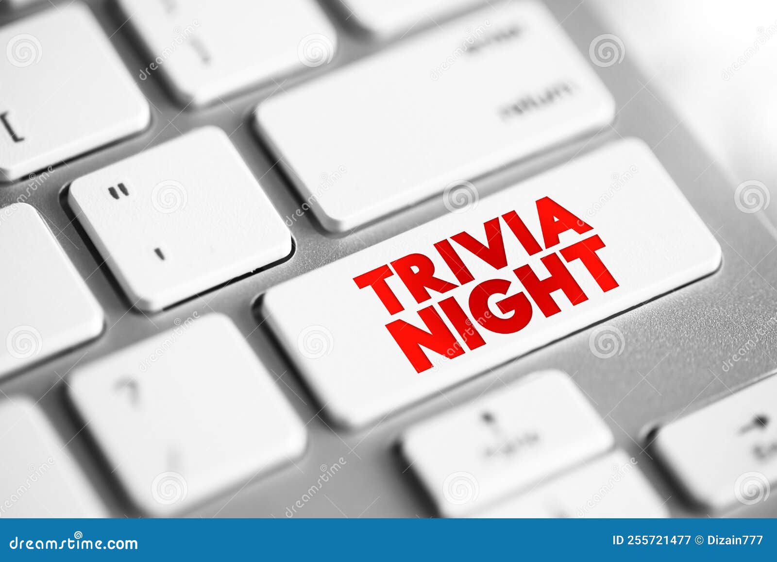 Trivia Night Text Concept Button on Keyboard for Presentations and ...