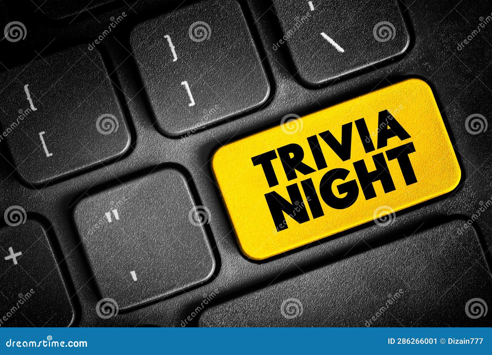 Trivia Night Text Concept Button on Keyboard for Presentations and ...