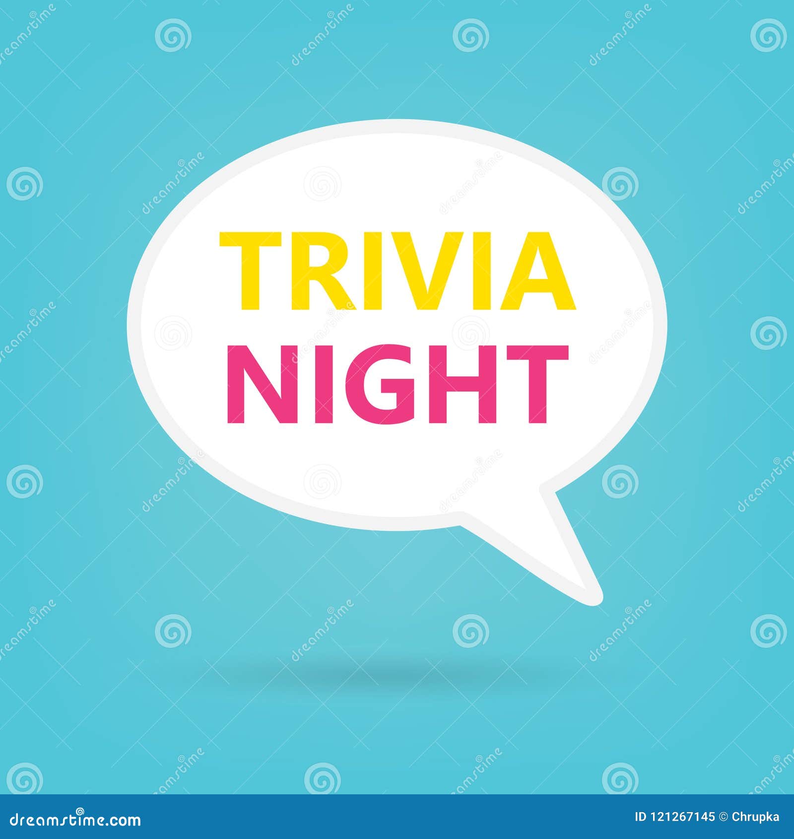 Trivia Night Written on Speech Bubblle Stock Vector - Illustration of ...