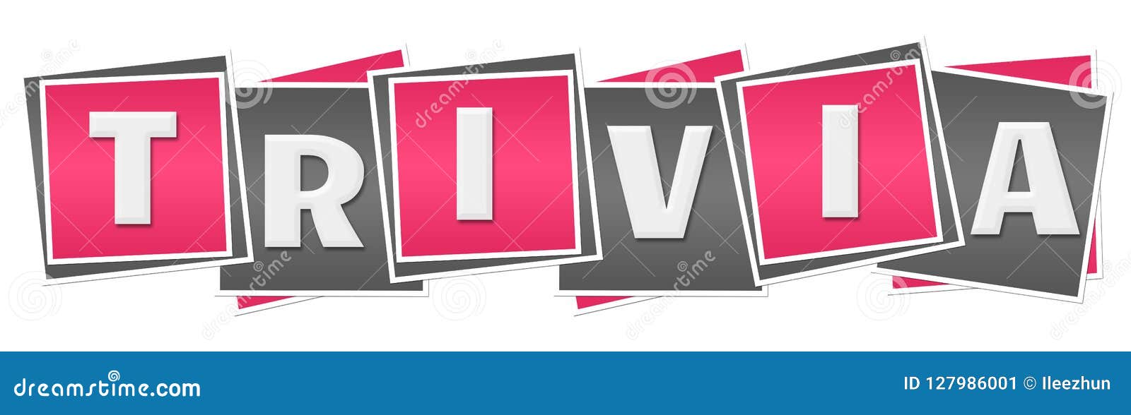 Trivia Pink Grey Blocks Stock Image | CartoonDealer.com #127986001