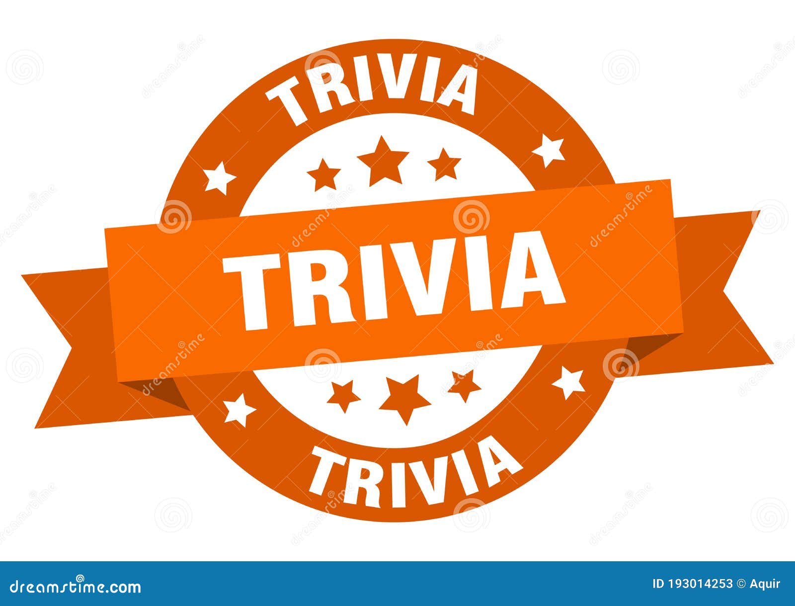 Trivia Round Ribbon Isolated Label. Trivia Sign Stock Vector ...
