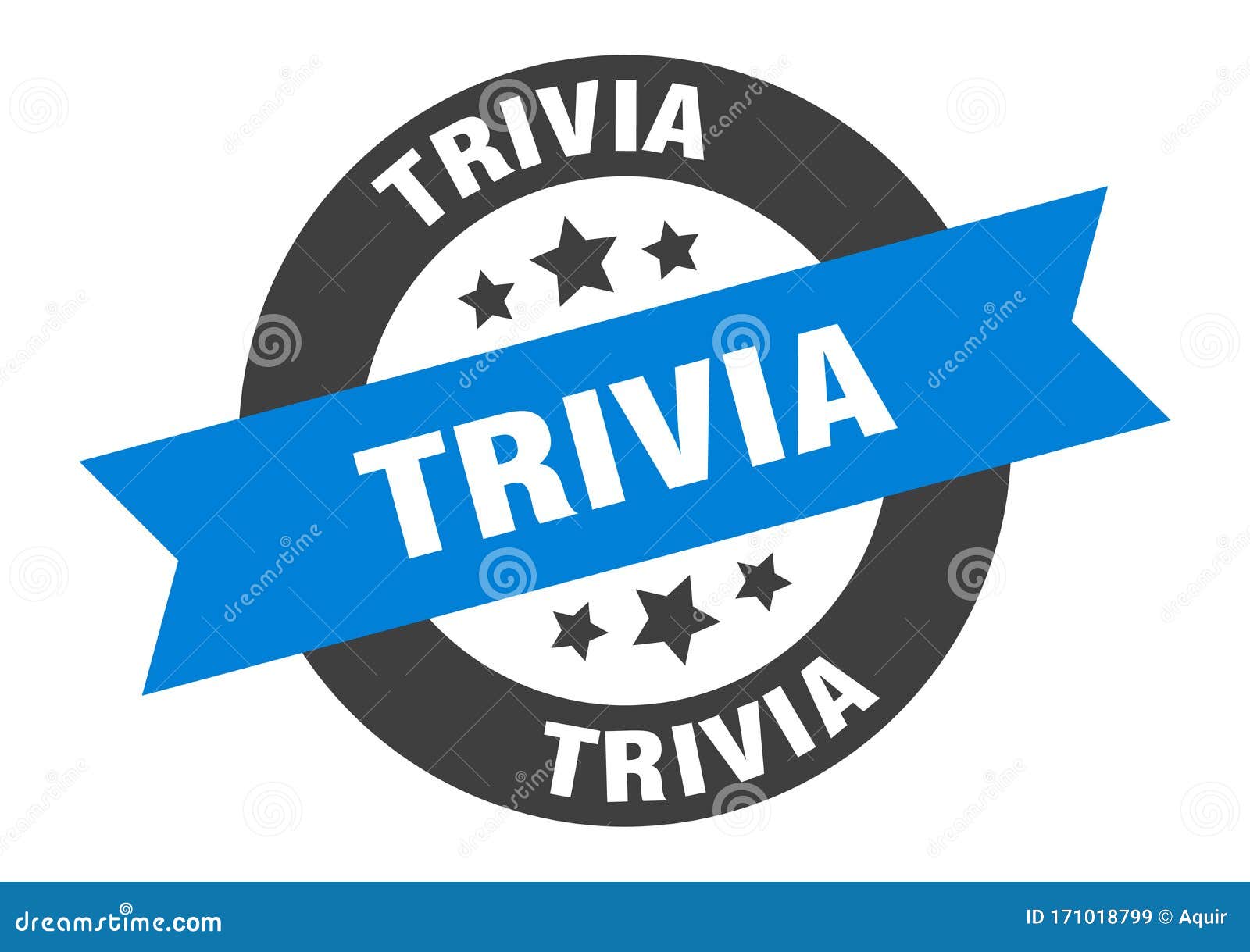 Trivia Sign. Trivia Round Ribbon Sticker. Trivia Stock Vector ...