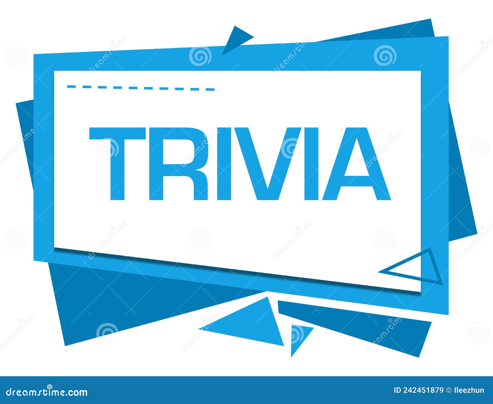 Trivia Blue Squares Triangles Text Stock Illustration - Illustration of ...