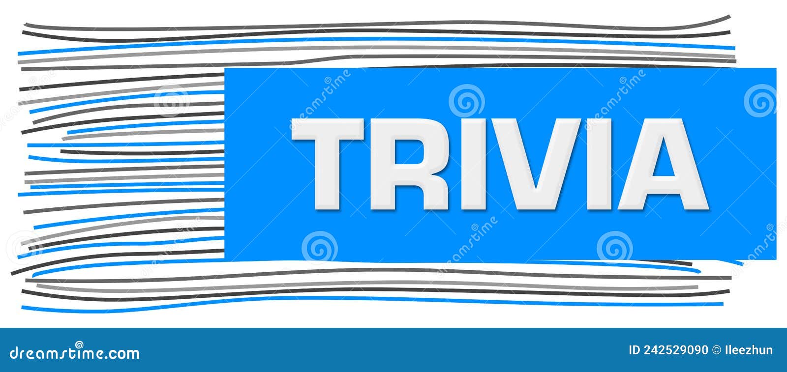 Trivia Blue Grey Horizontal Lines Box Text Stock Illustration ...