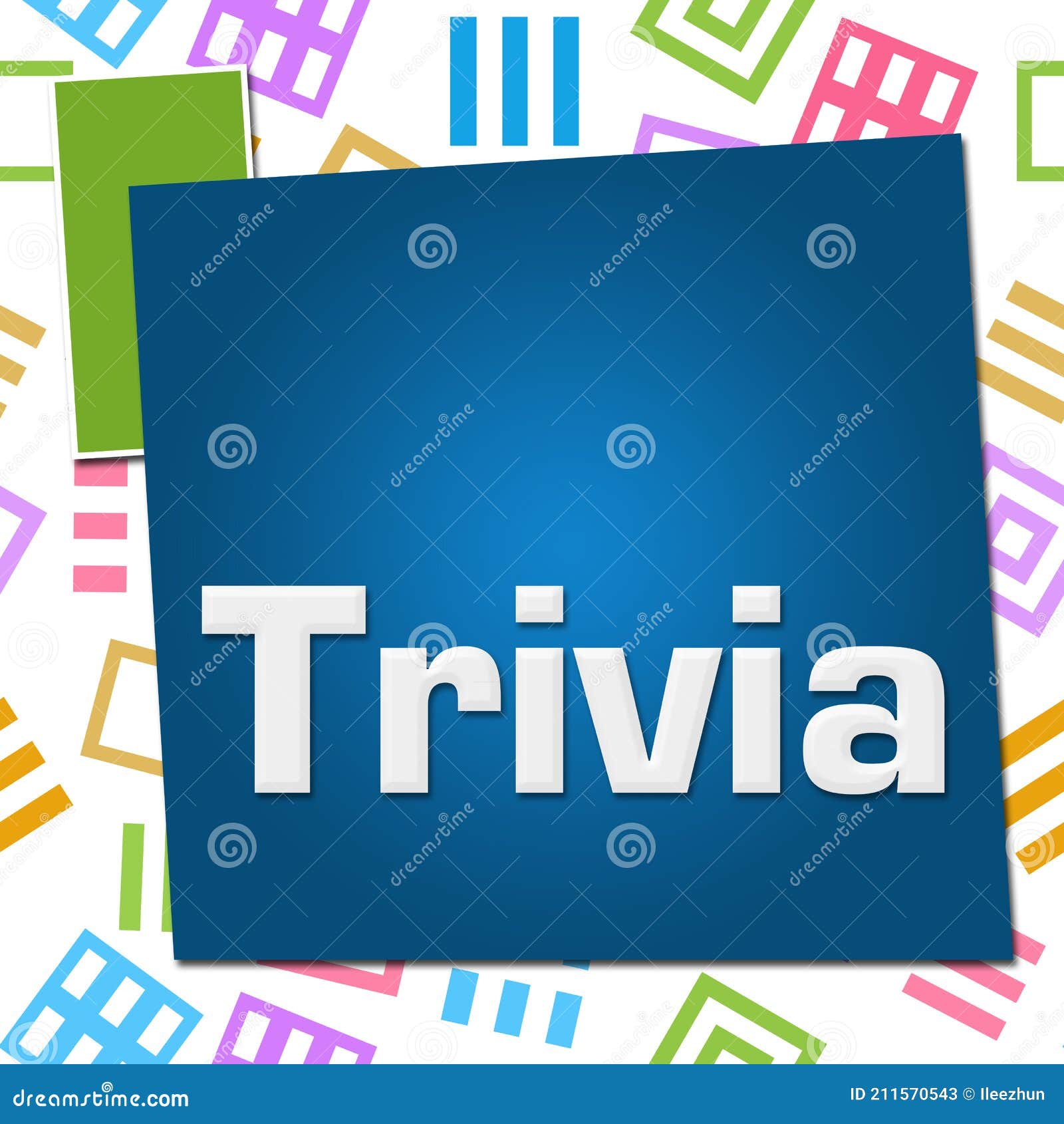 Trivia Colorful Basic Symbol Squares Stock Illustration - Illustration ...