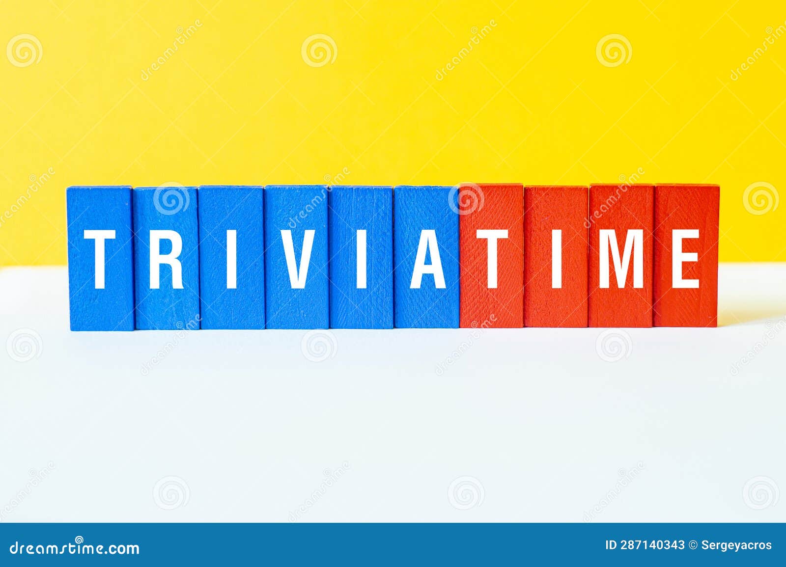Trivia Time - Word Concept on Building Blocks, Text Stock Image - Image ...