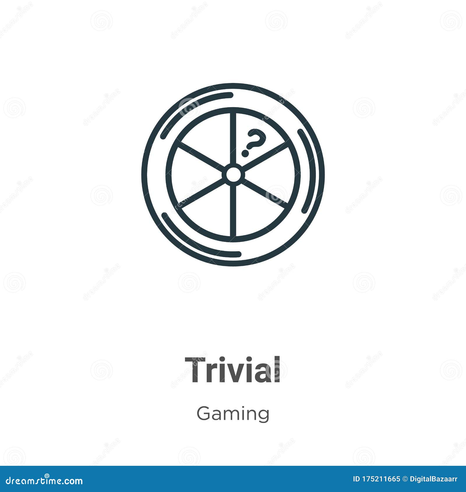 Trivial Outline Vector Icon. Thin Line Black Trivial Icon, Flat Vector ...