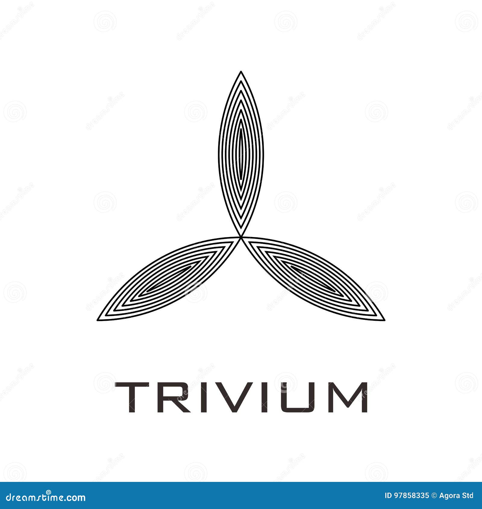 Trivium logo stock vector. Illustration of abstrac, line - 97858335