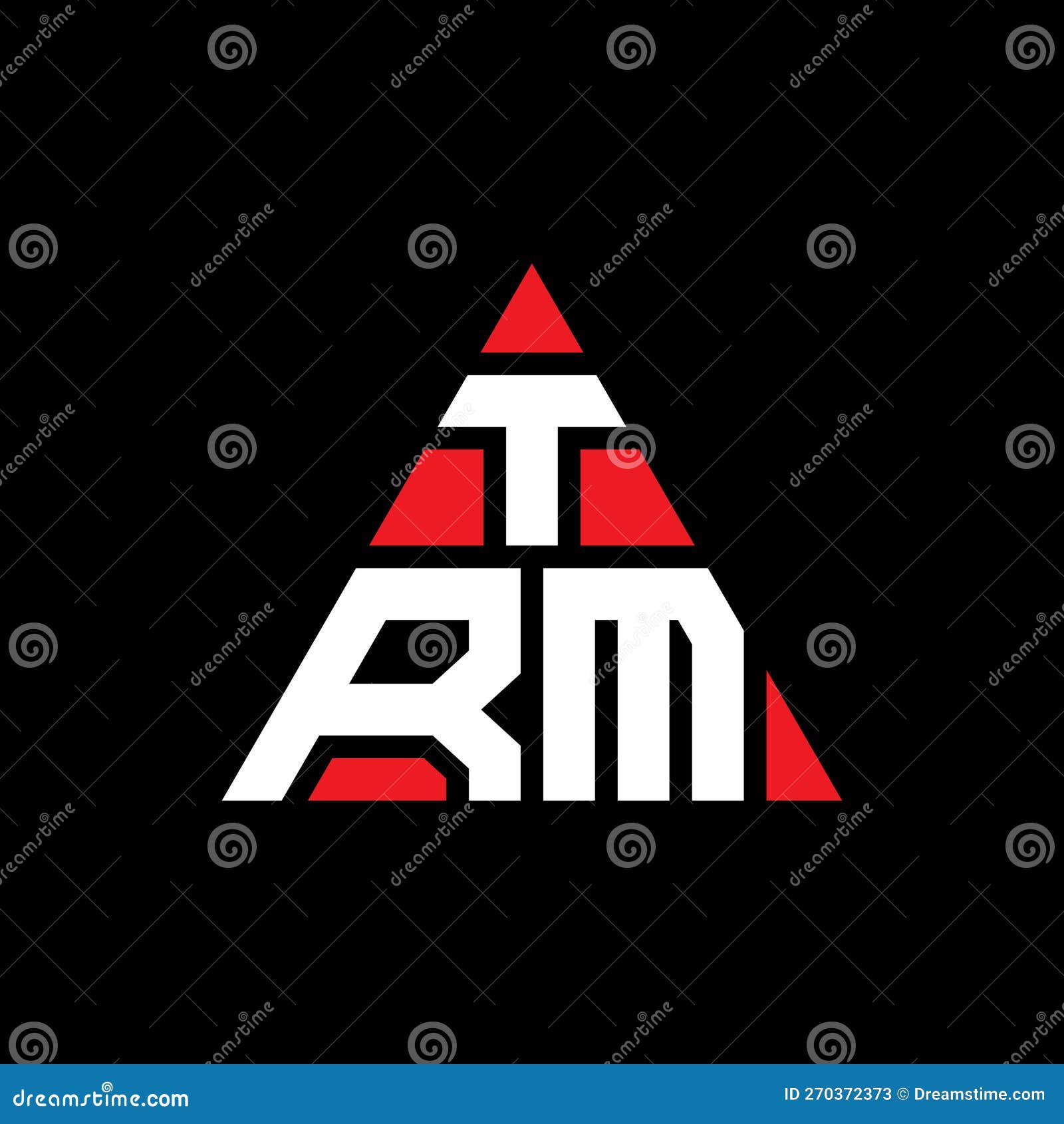 TRM Triangle Letter Logo Design with Triangle Shape. TRM Triangle Logo ...