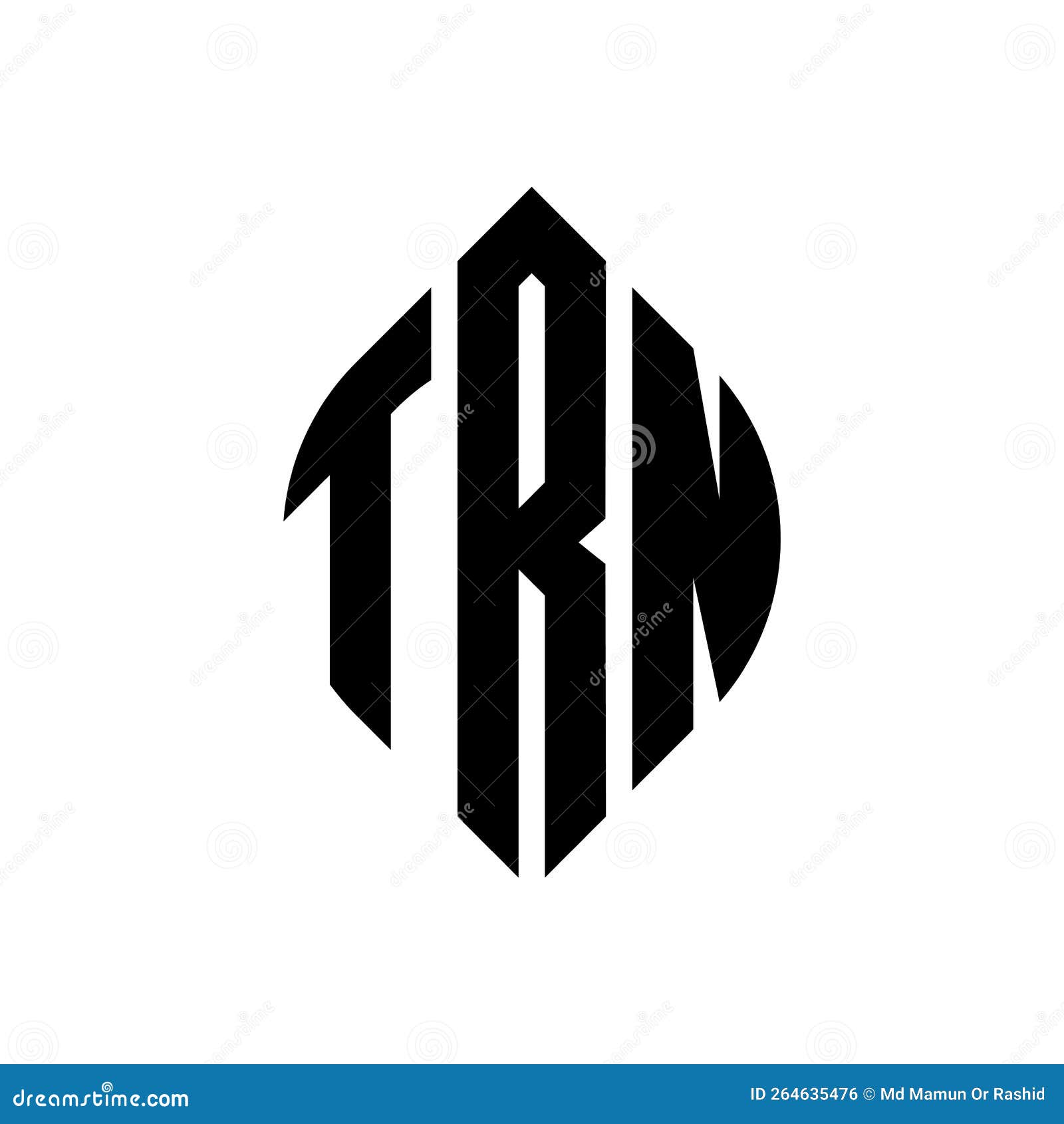 TRN Circle Letter Logo Design with Circle and Ellipse Shape. TRN ...