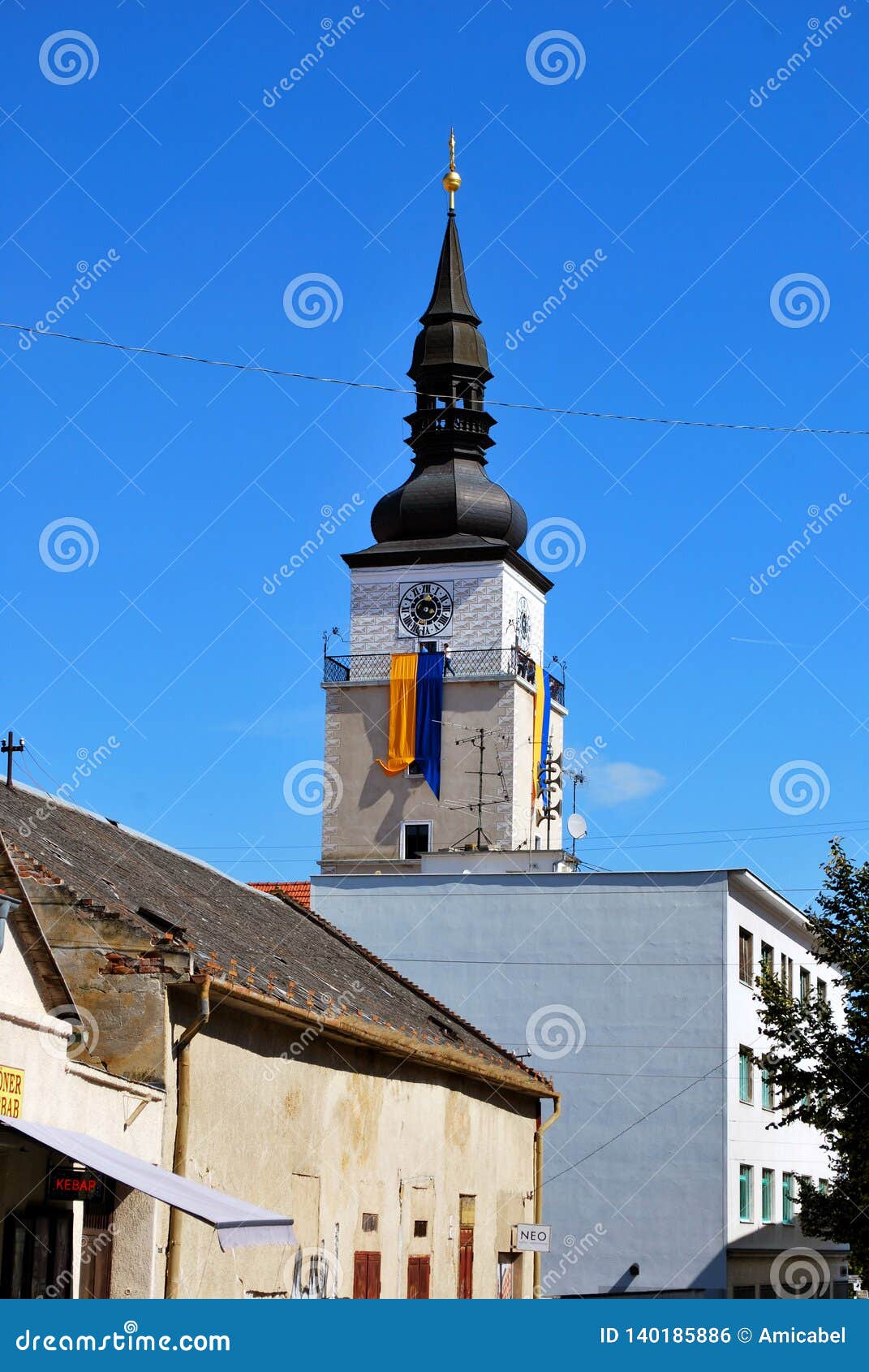 Trnava, Slovakia: the City Tower Editorial Photo - Image of ...