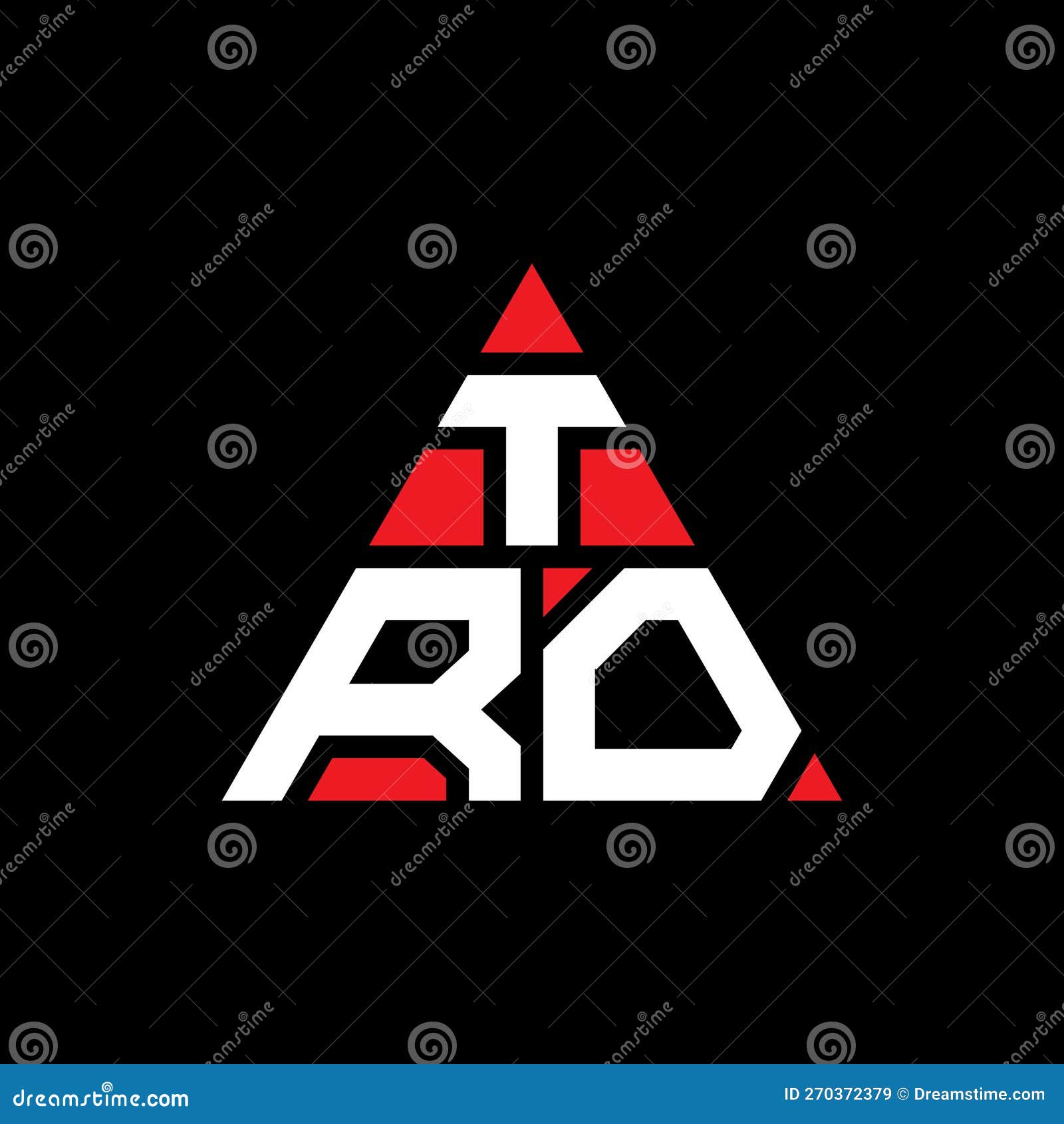 TRO Triangle Letter Logo Design with Triangle Shape. TRO Triangle Logo ...