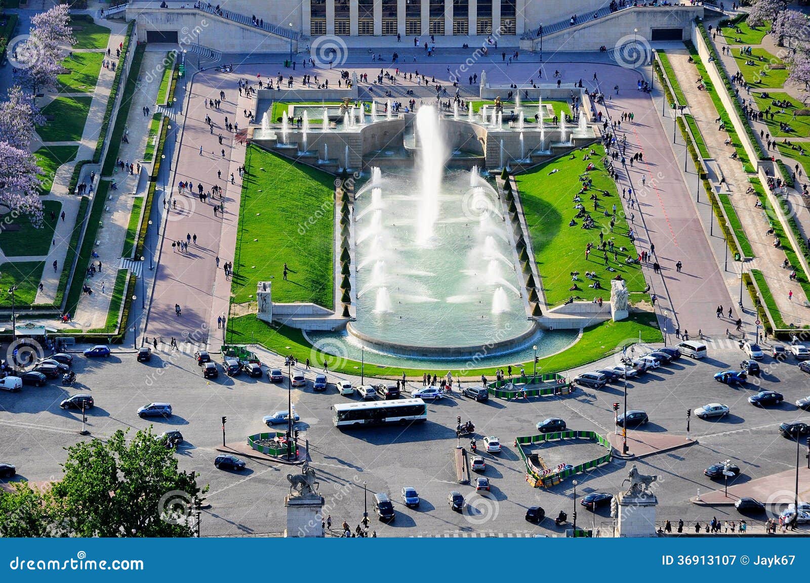 Trocadero Fountain stock image. Image of architecture - 36913107