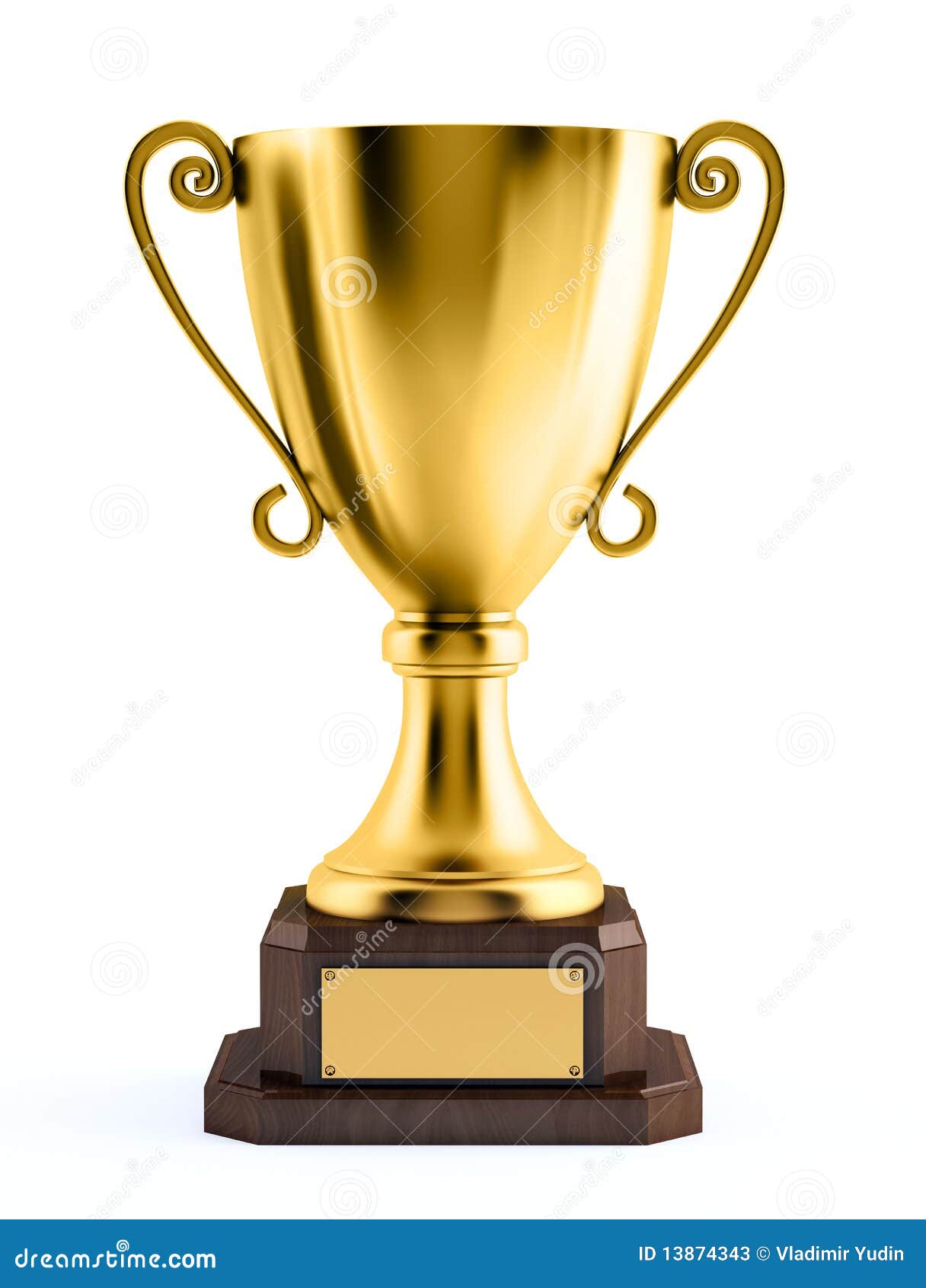 Trofee in goud stock illustratie. Illustration of gouden - 13874343