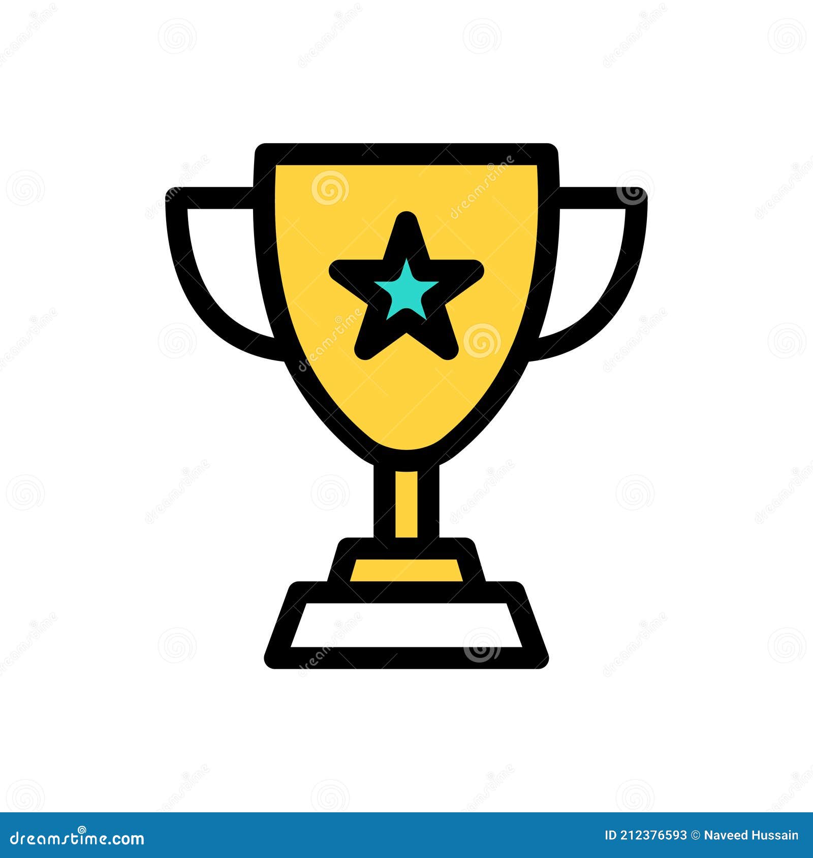 Trofee vector illustratie. Illustration of pictogram - 212376593