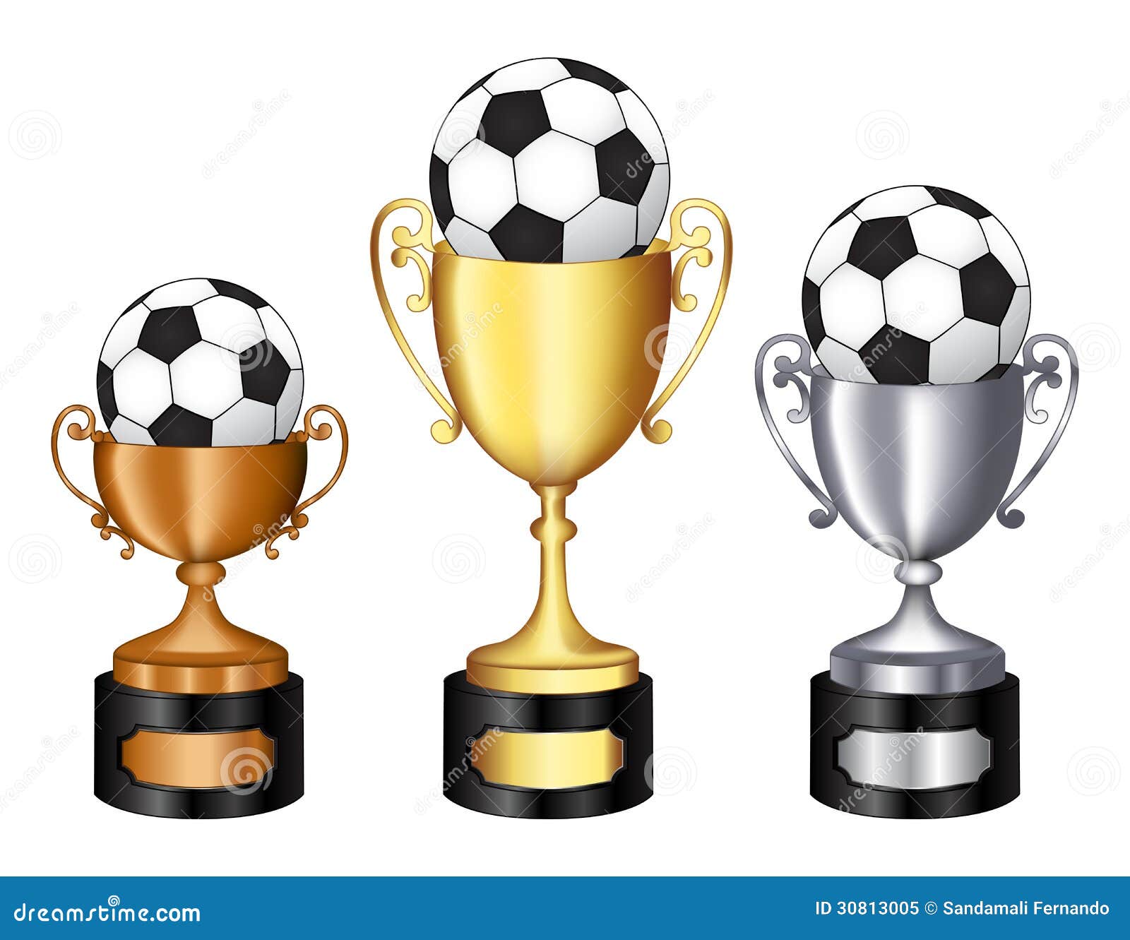 Trofeo Con El Balón De Fútbol Foto de archivo libre de regalías ...