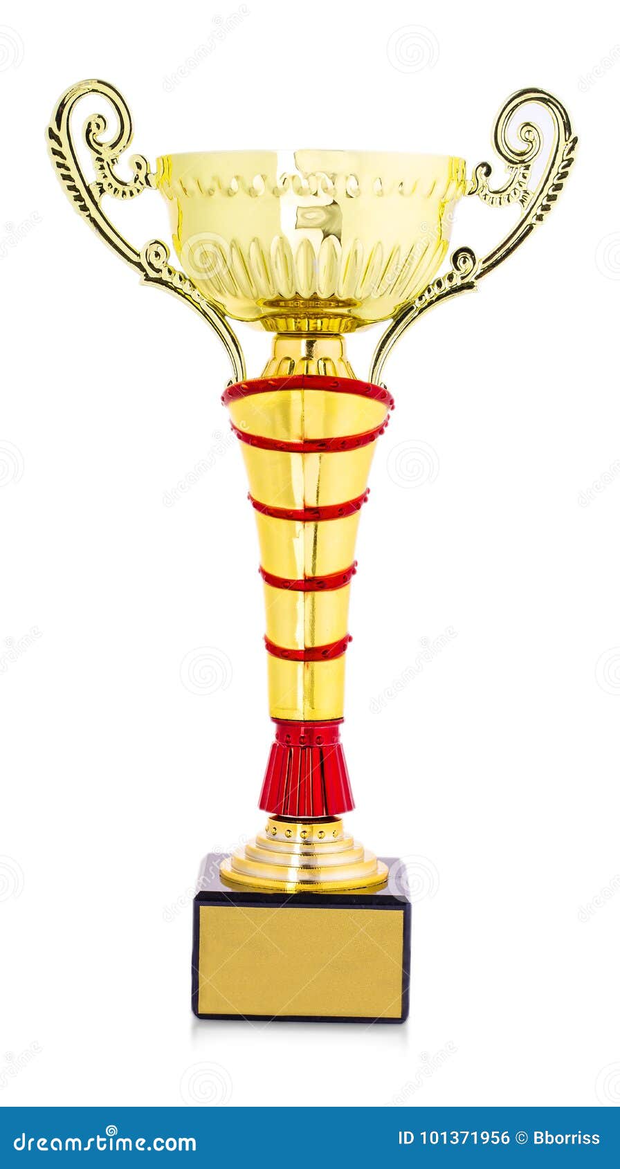 Trofeo De Oro Aislado En El Fondo Blanco Foto de archivo - Imagen de ...