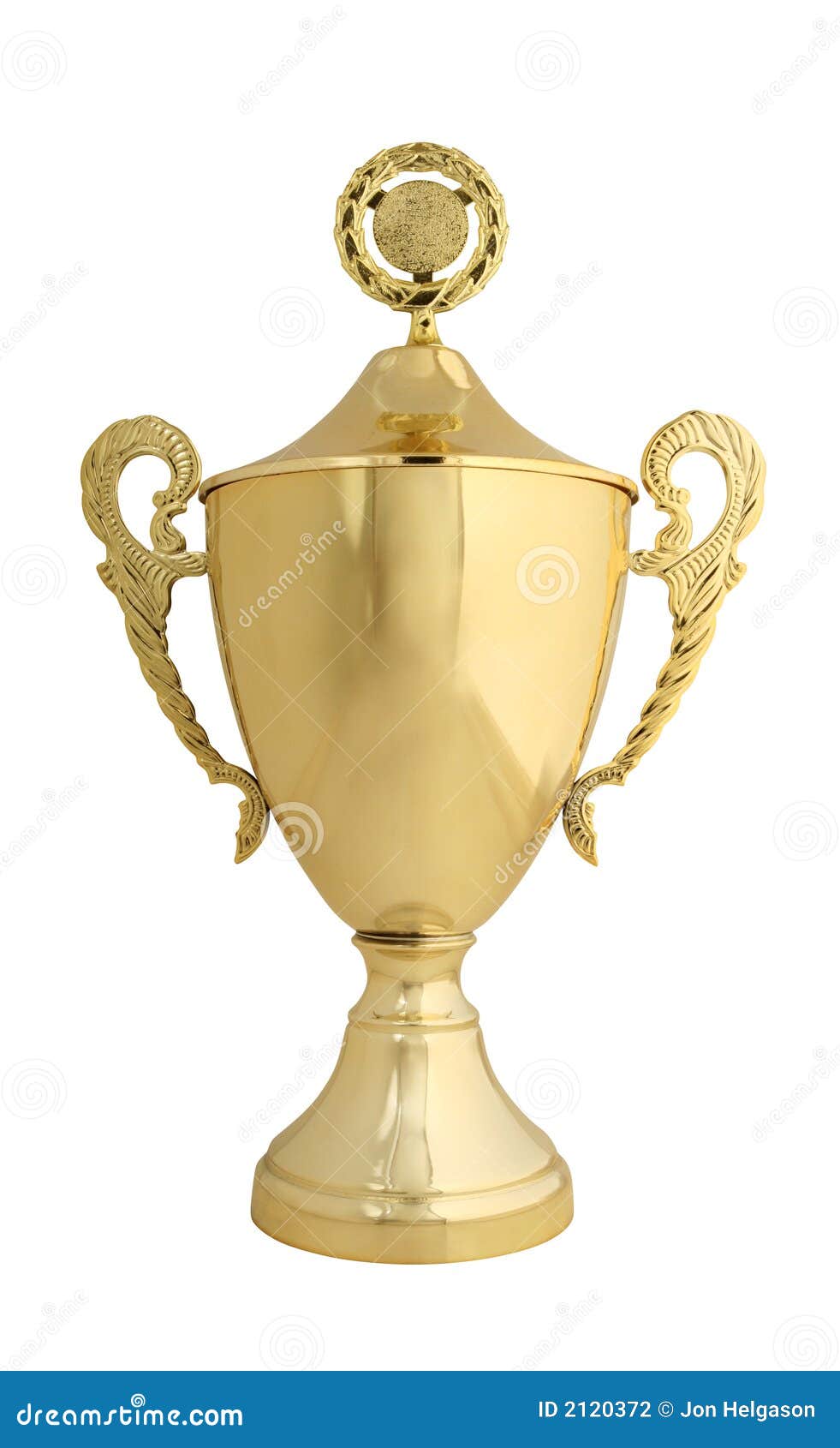 Trofeo De Oro Aislado En Pizca Foto de archivo - Imagen de tapa ...