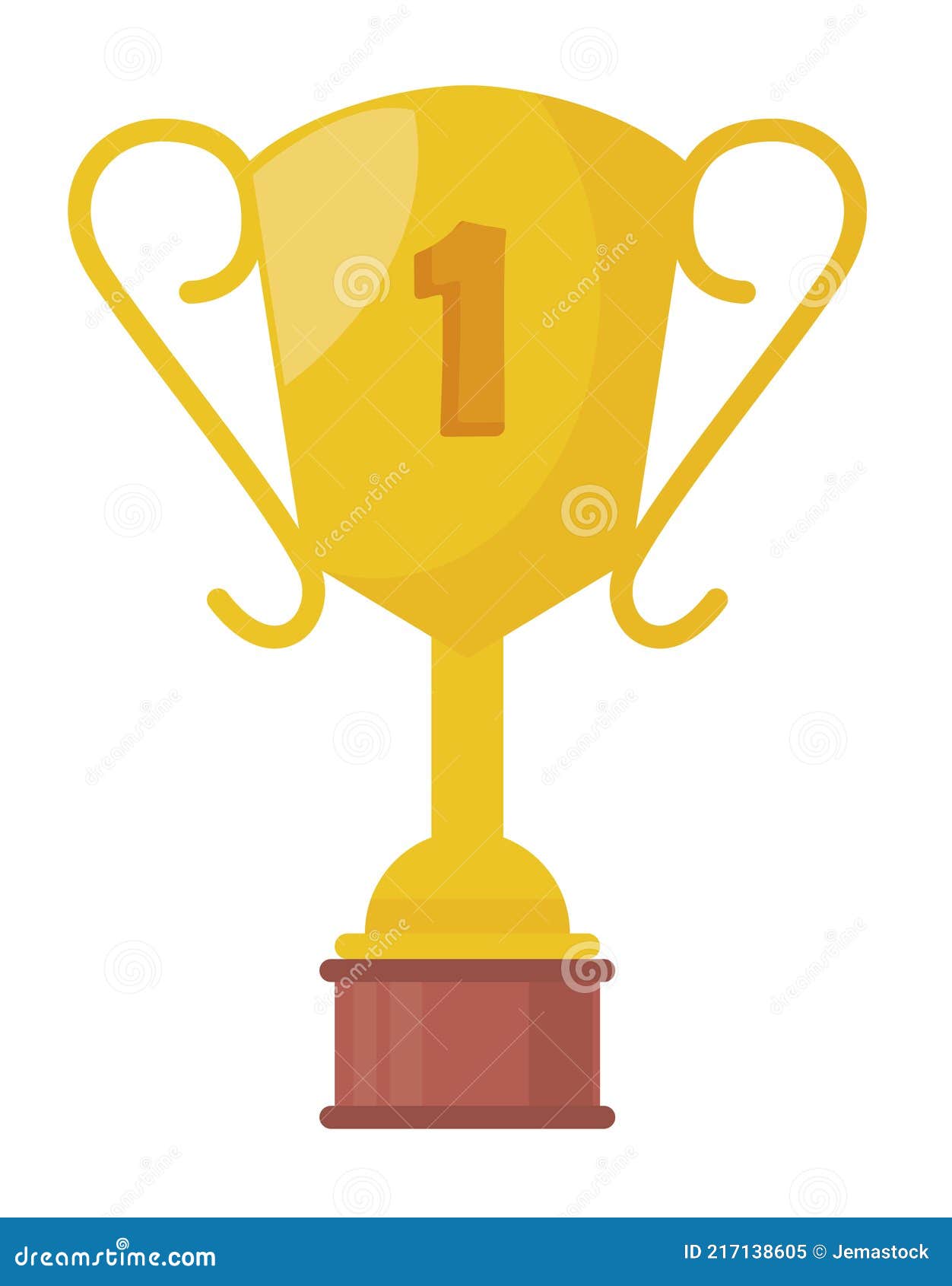 Trofeo del primer lugar ilustración del vector. Ilustración de logro ...