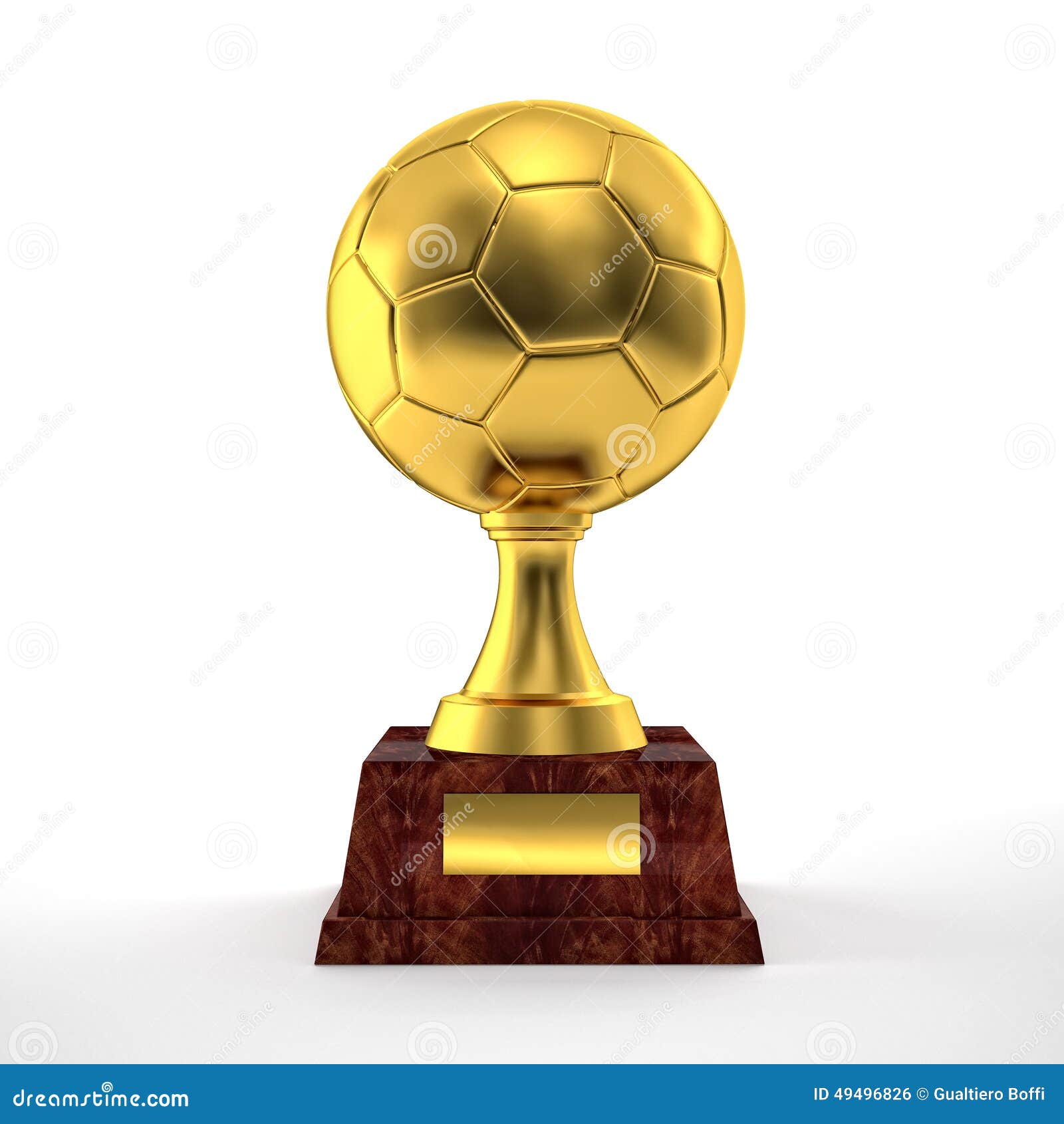 Trofeo di calcio illustrazione di stock. Illustrazione di bianco - 49496826