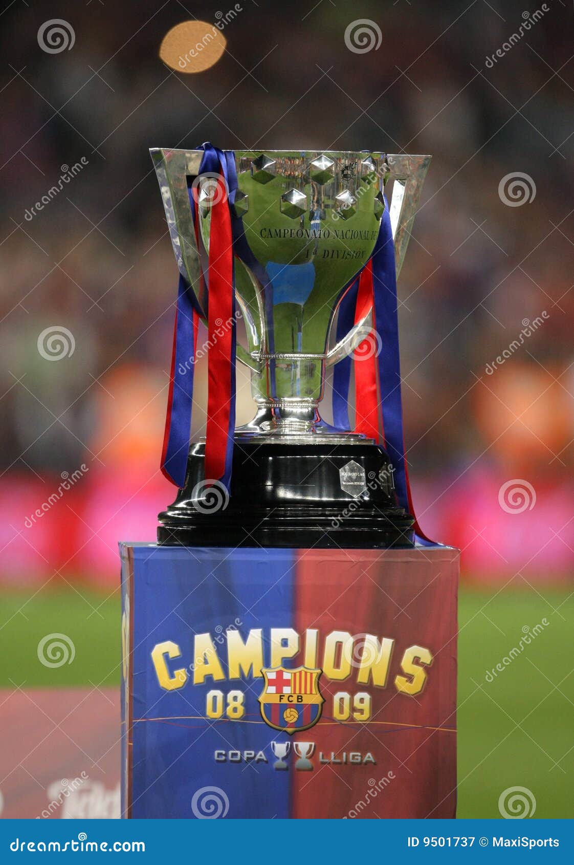 Trofeo español de la liga fotografía editorial. Imagen de ganador - 9501737