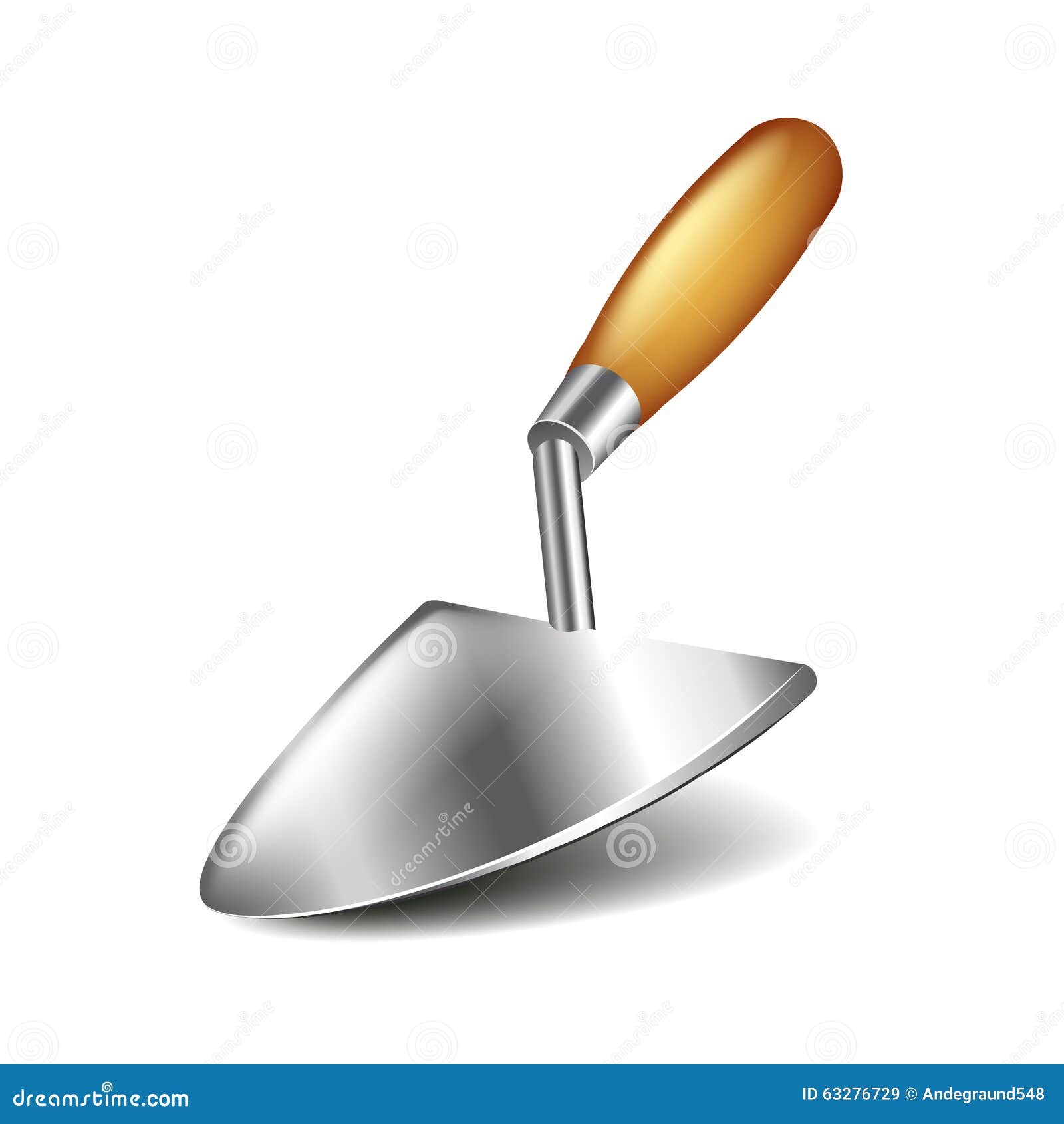 Troffel op witte vector vector illustratie. Illustration of instrument ...