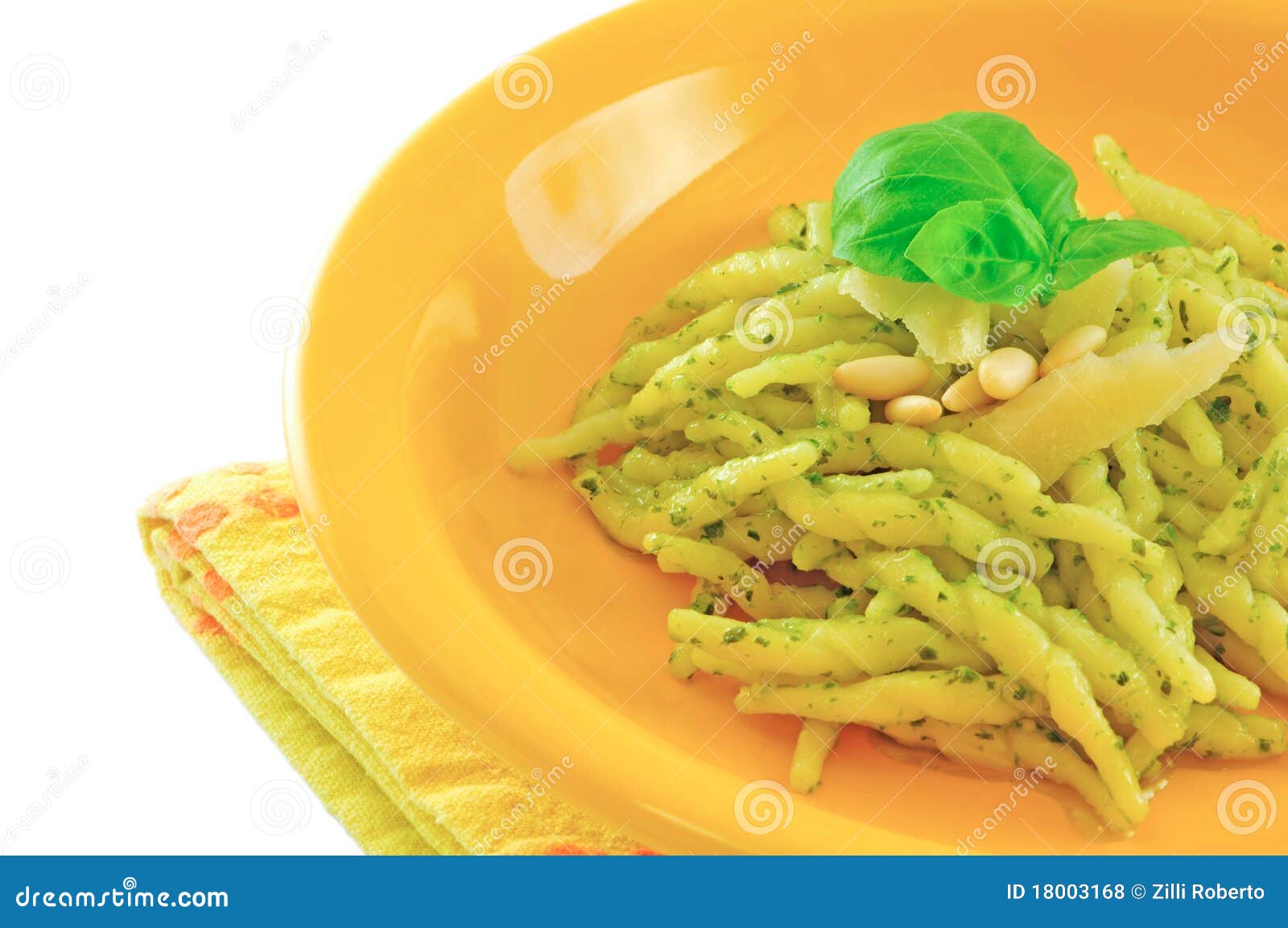 Trofie al Pesto stock photo. Image of grana, trofie, cuisine - 18003168