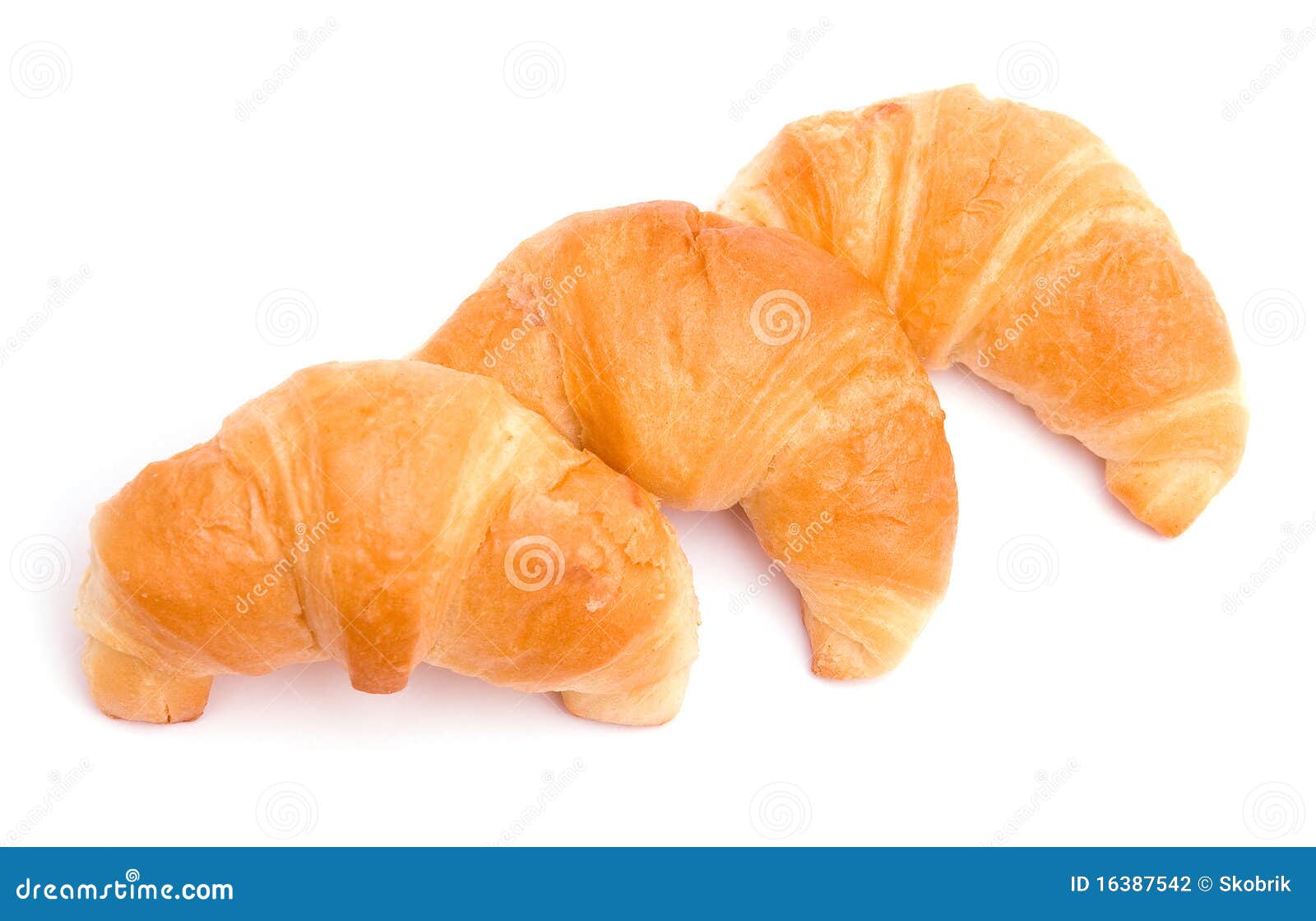 Trois croissants photo stock. Image du fermer, objet - 16387542