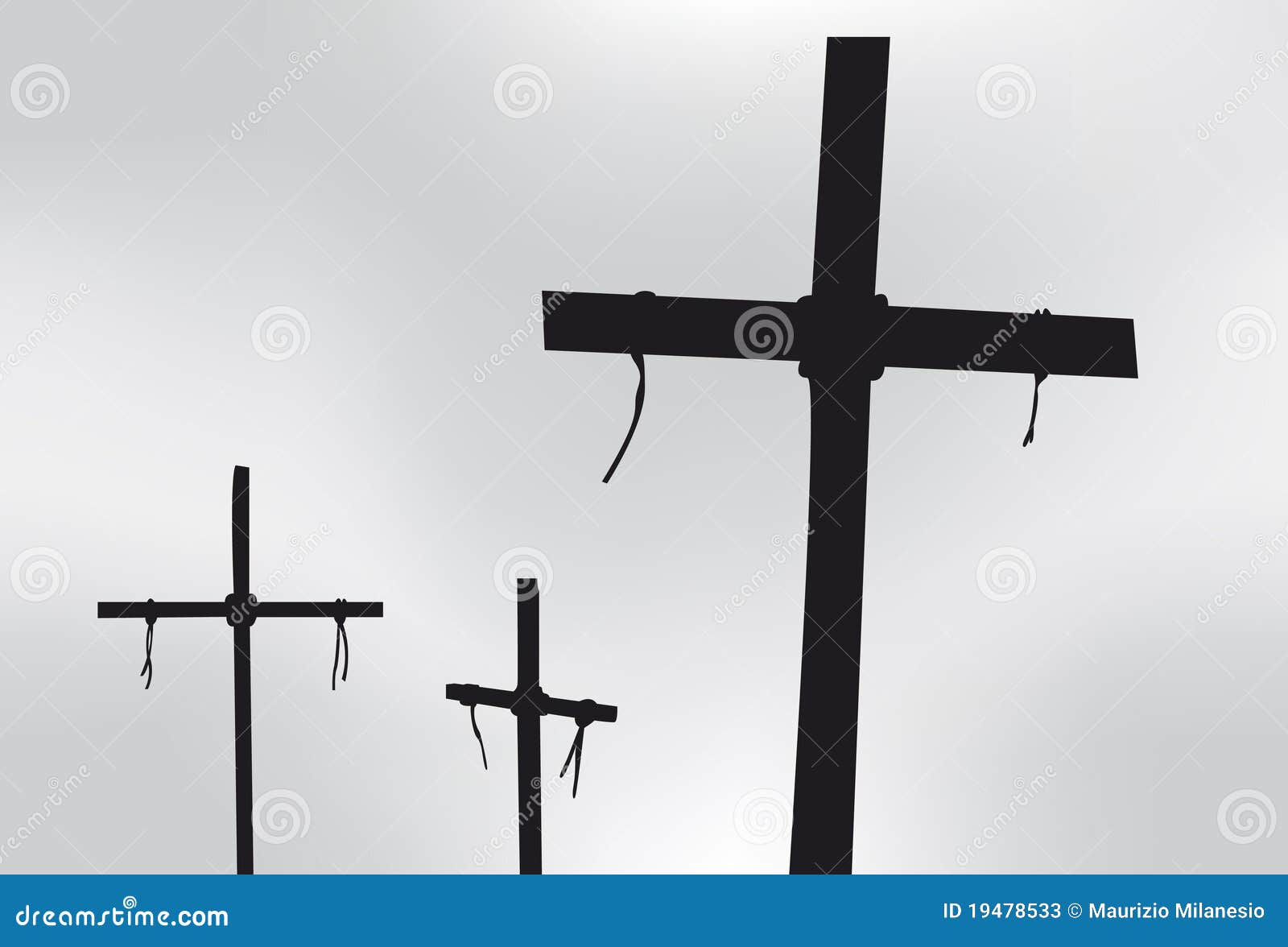 Trois croix illustration stock. Illustration du rémission - 19478533