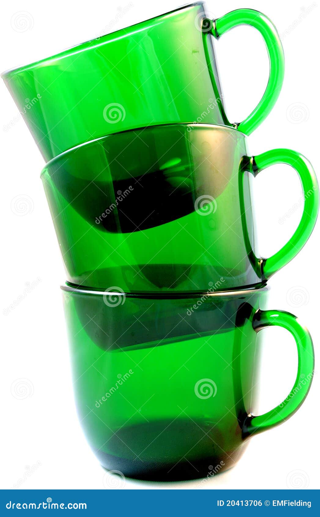 Trois Cuvettes En Verre D'isolement Photo stock - Image du coloré ...