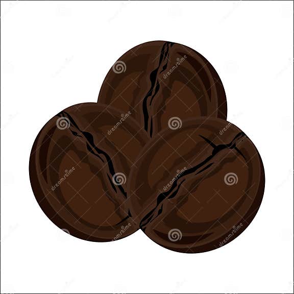 Trois grains de café illustration de vecteur. Illustration du normal ...