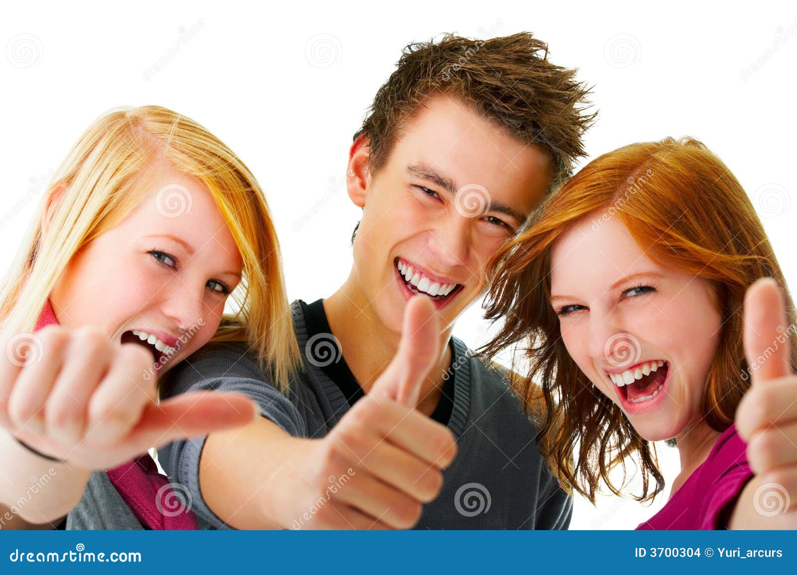 Trois jeunes adolescents photo stock. Image du plusieurs - 3700304