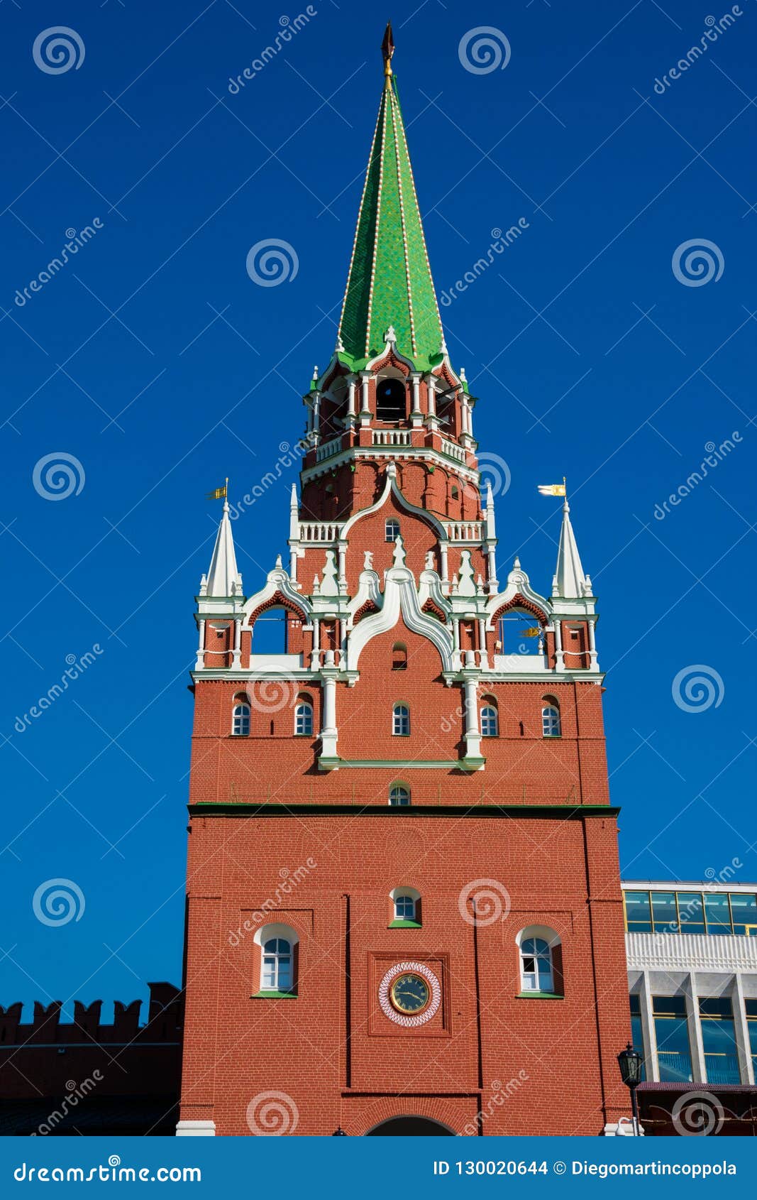 The Troitskaya Tower Literally Trinity Tower Stock Photo - Image of ...