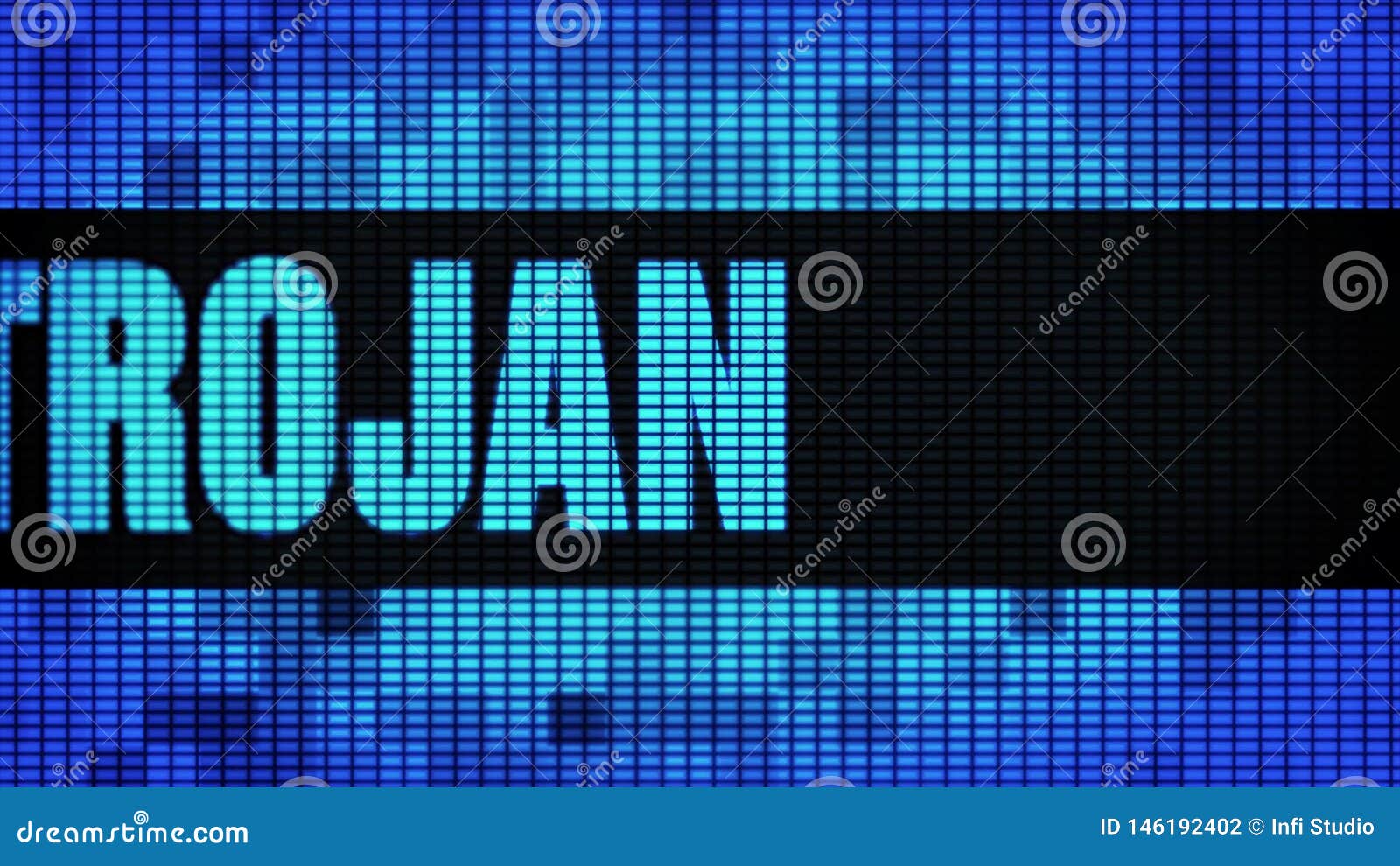 Trojan Front Text Scrolling LED Wall Pannel Display Sign Board Stock ...