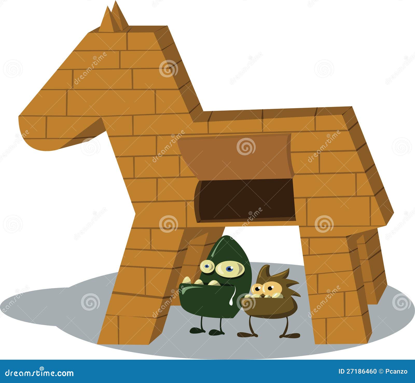 Trojan horse stock vector. Illustration of cartoon, humor - 27186460