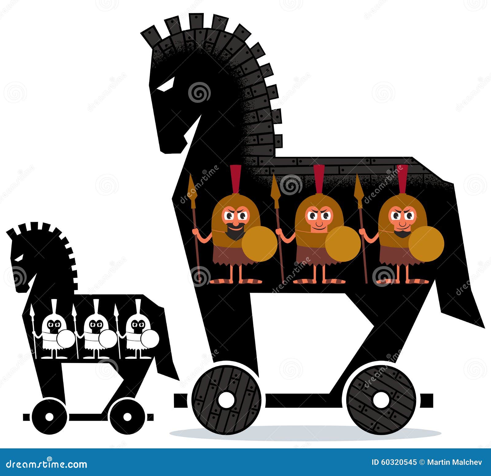 Trojan Horse ilustración del vector. Ilustración de elemento - 60320545