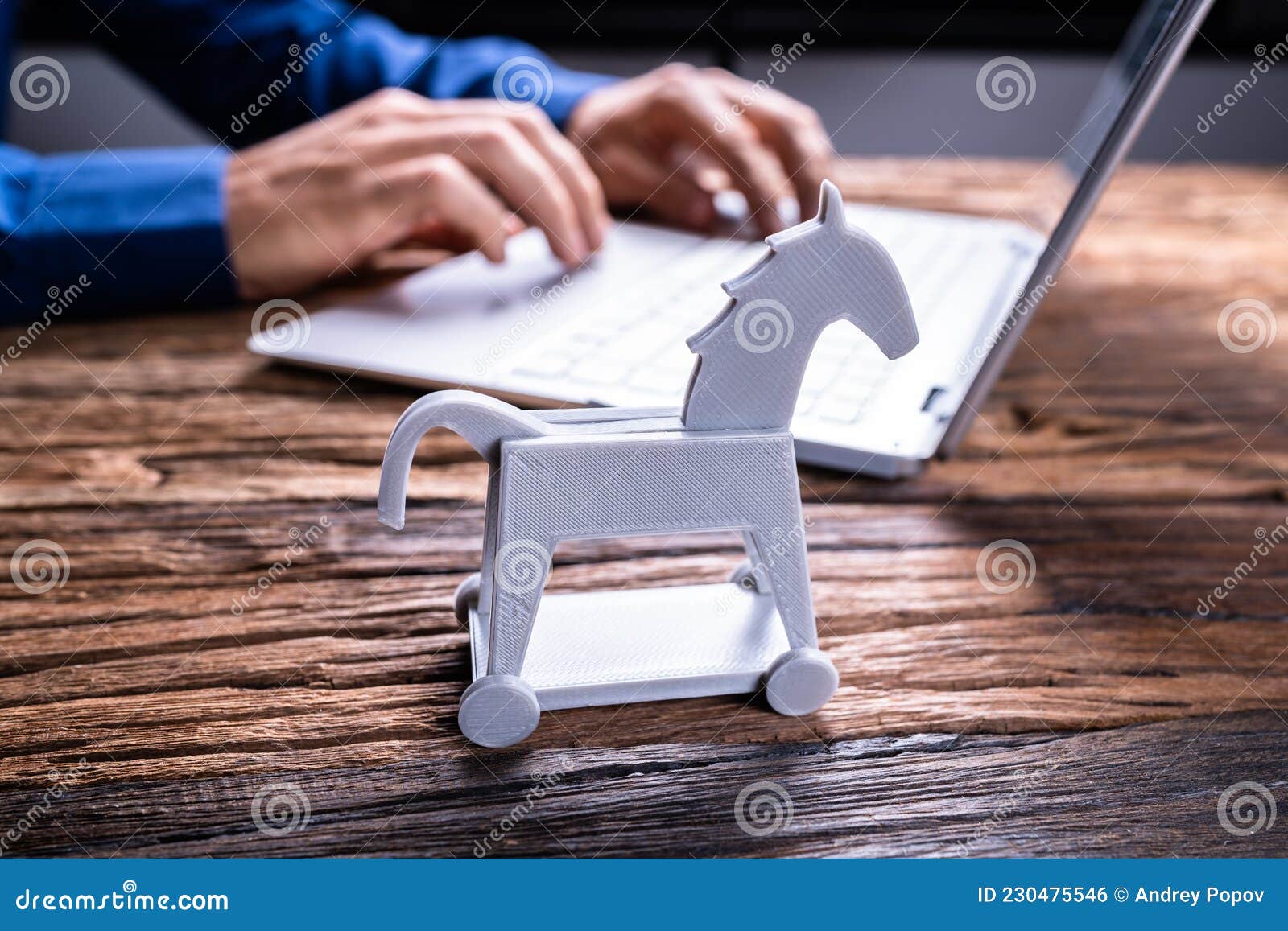 Trojan Horse Computer Virus Crime Attack Stock Photo - Image of gadget ...