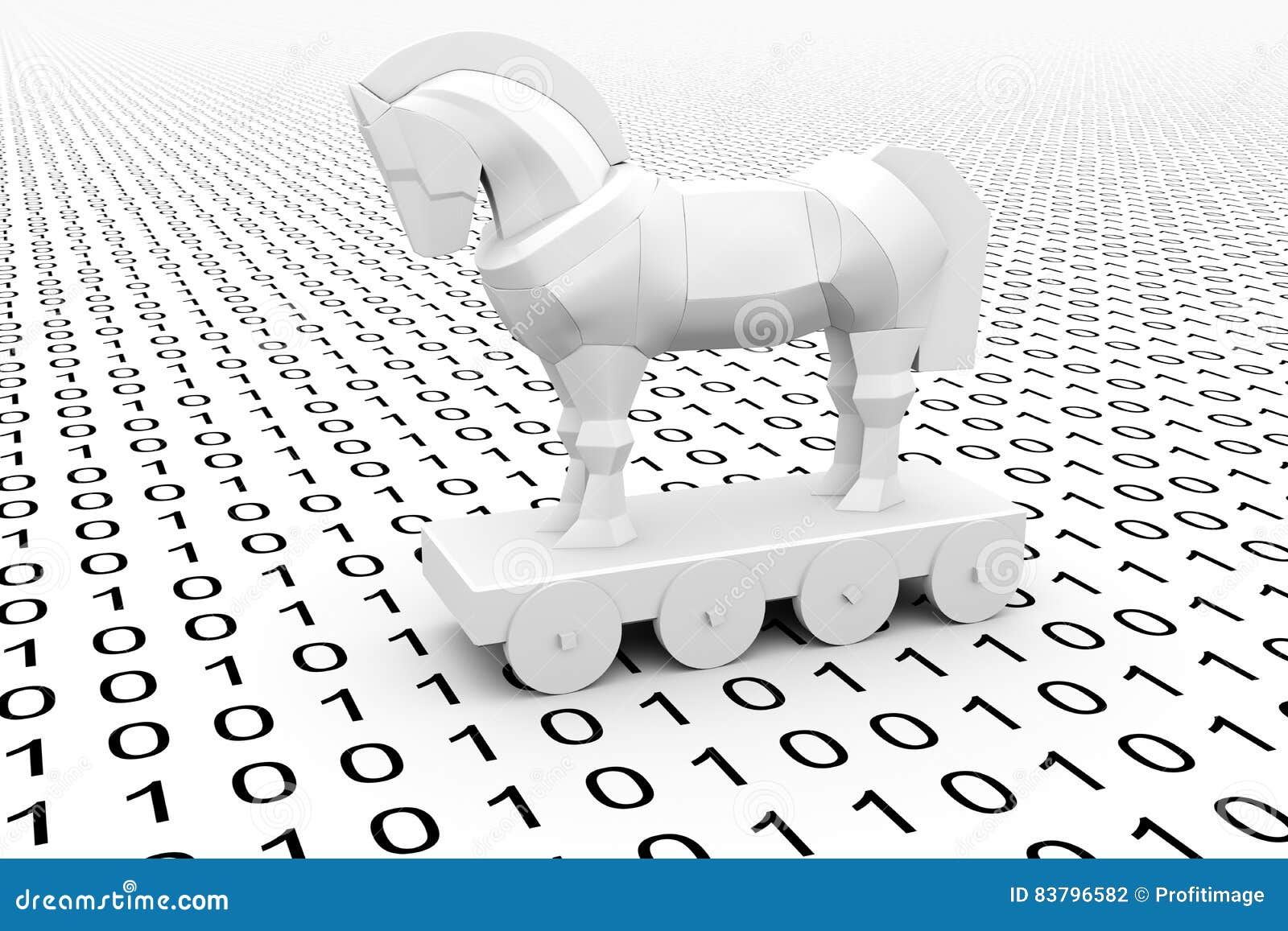 Trojan horse stock illustration. Illustration of software - 83796582