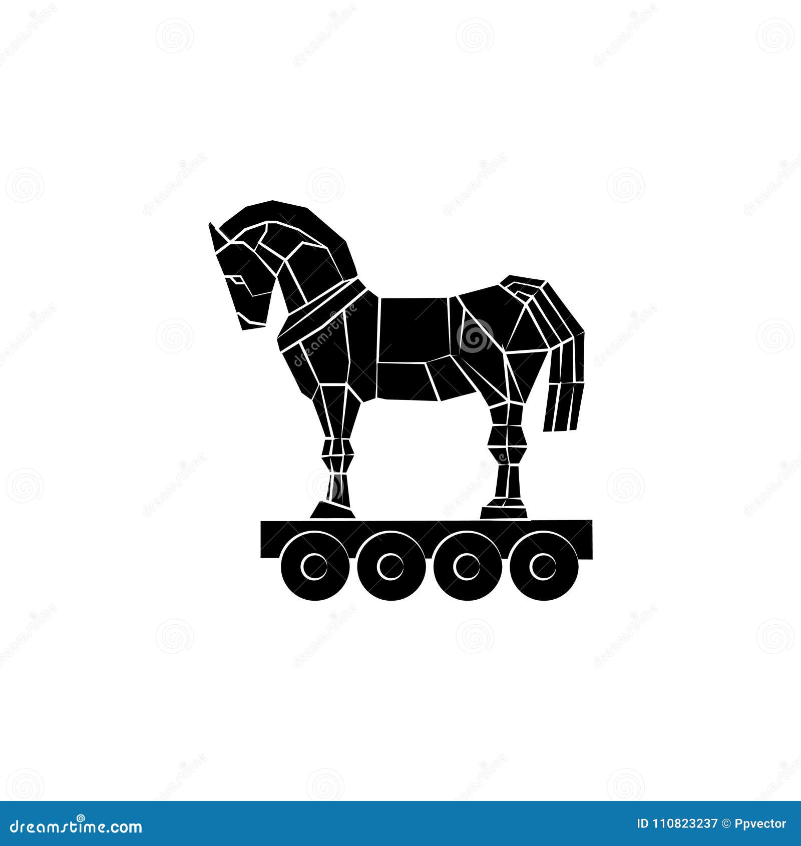 Trojan horse icon symbol stock illustration. Illustration of isolated ...