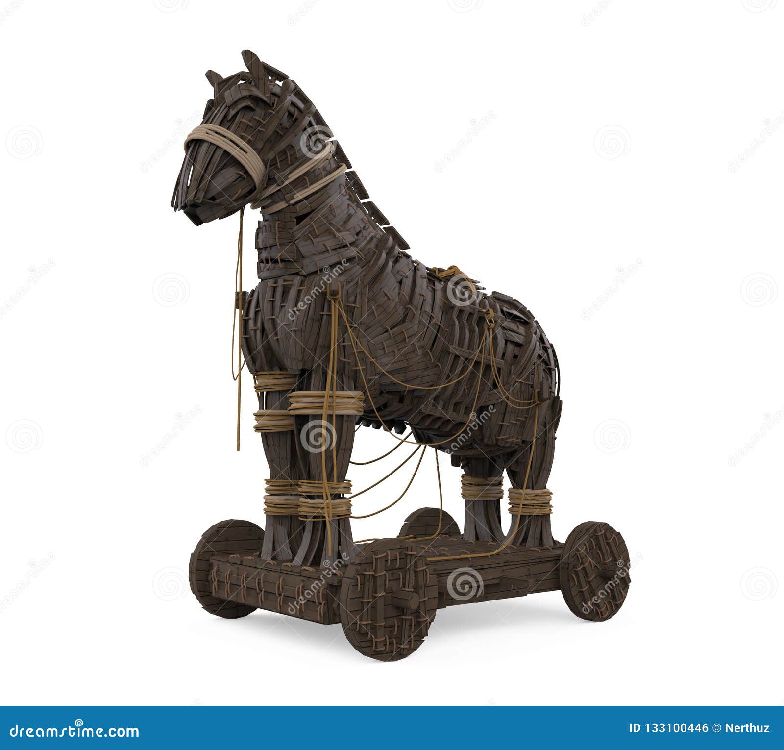 Trojan Horse Isolated stock illustration. Illustration of history ...