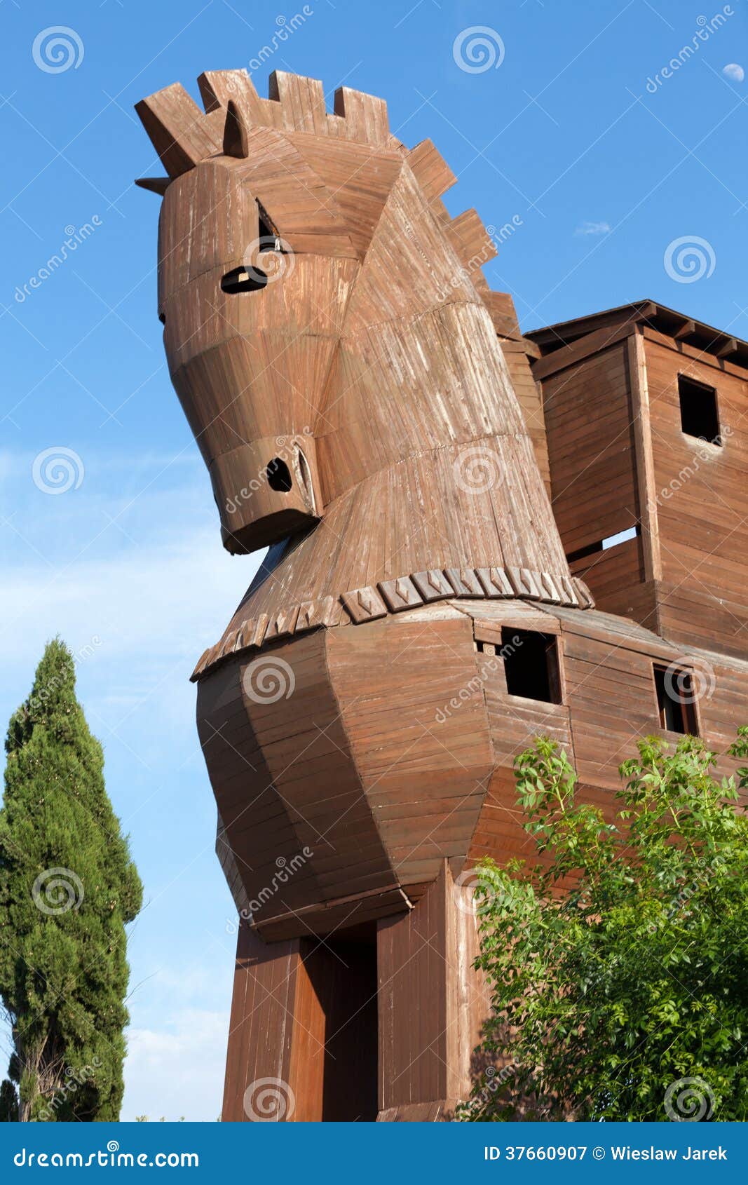 Trojan Horse Located in Troy Stock Image - Image of foundations ...