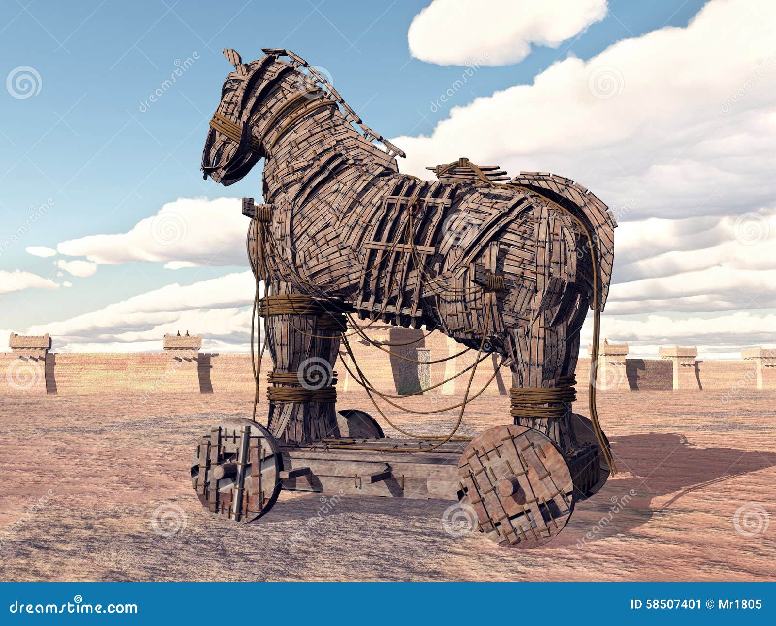 Trojan Horse Isolated On White Background Royalty-Free Stock Image ...