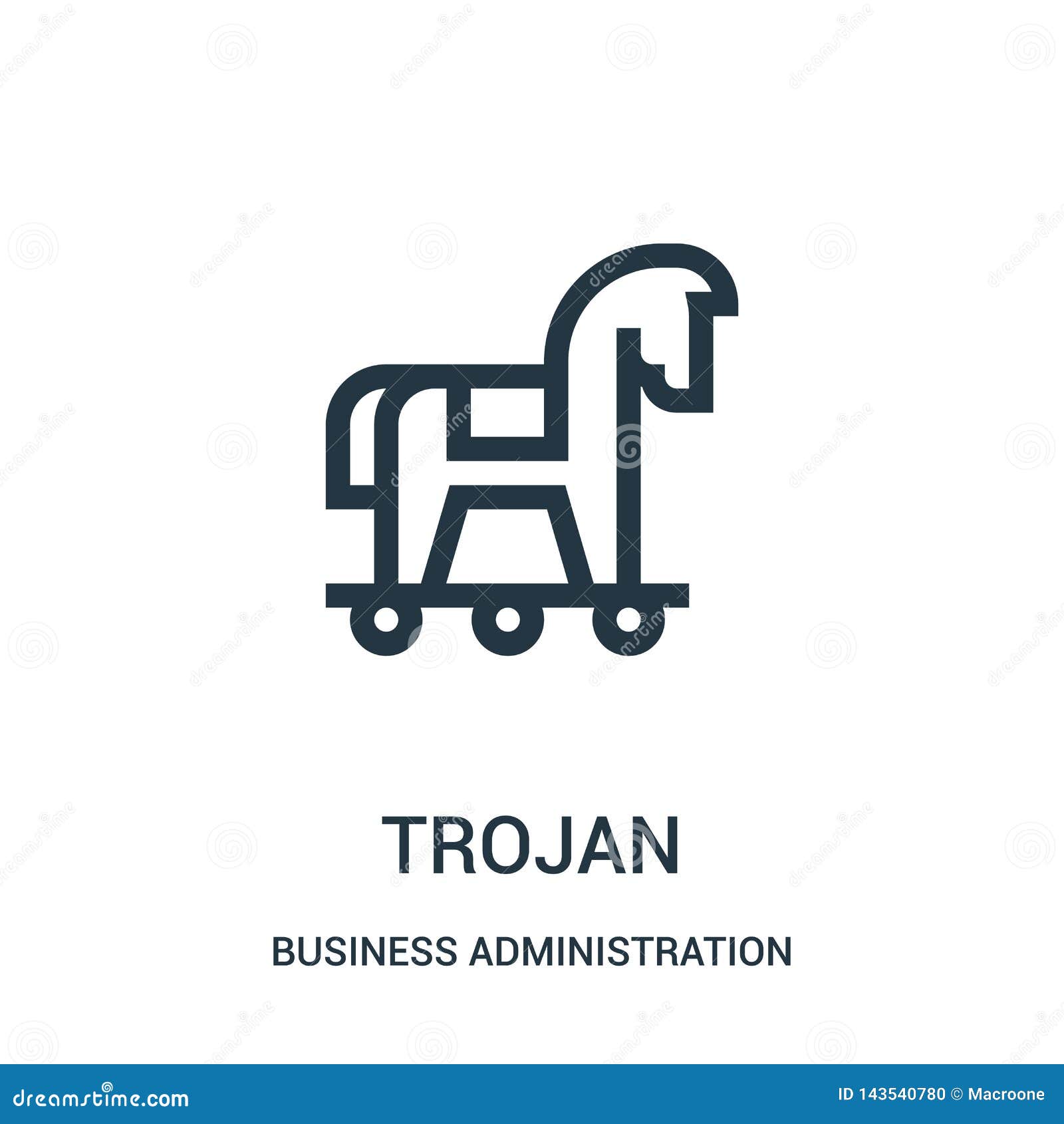 Trojan Icon Vector From Cyber Security Concept. Thin Line Illustration ...